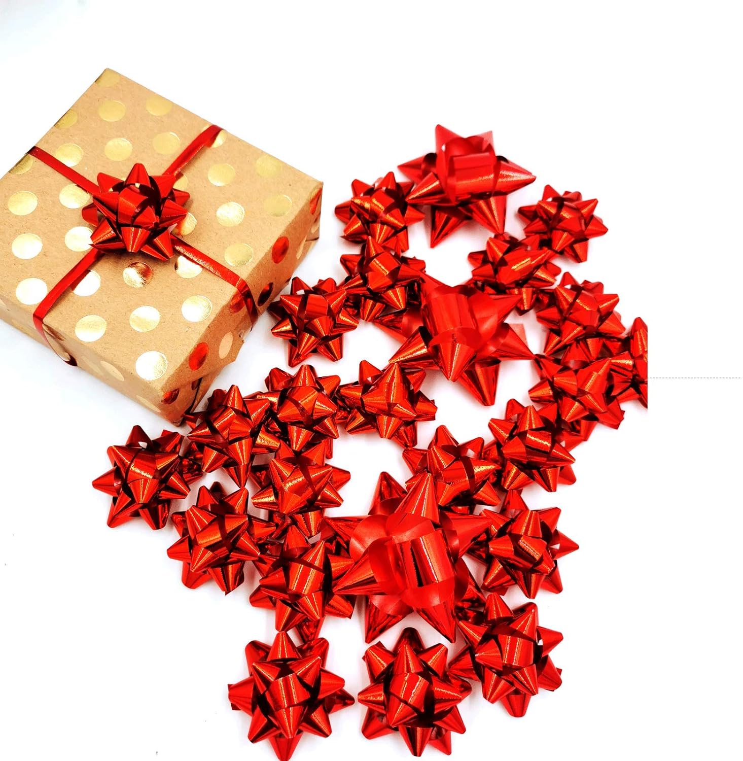 Amazon.com: elify 80pcs Red Mini Gift Bow Set- 2" 3" Inch Small ...