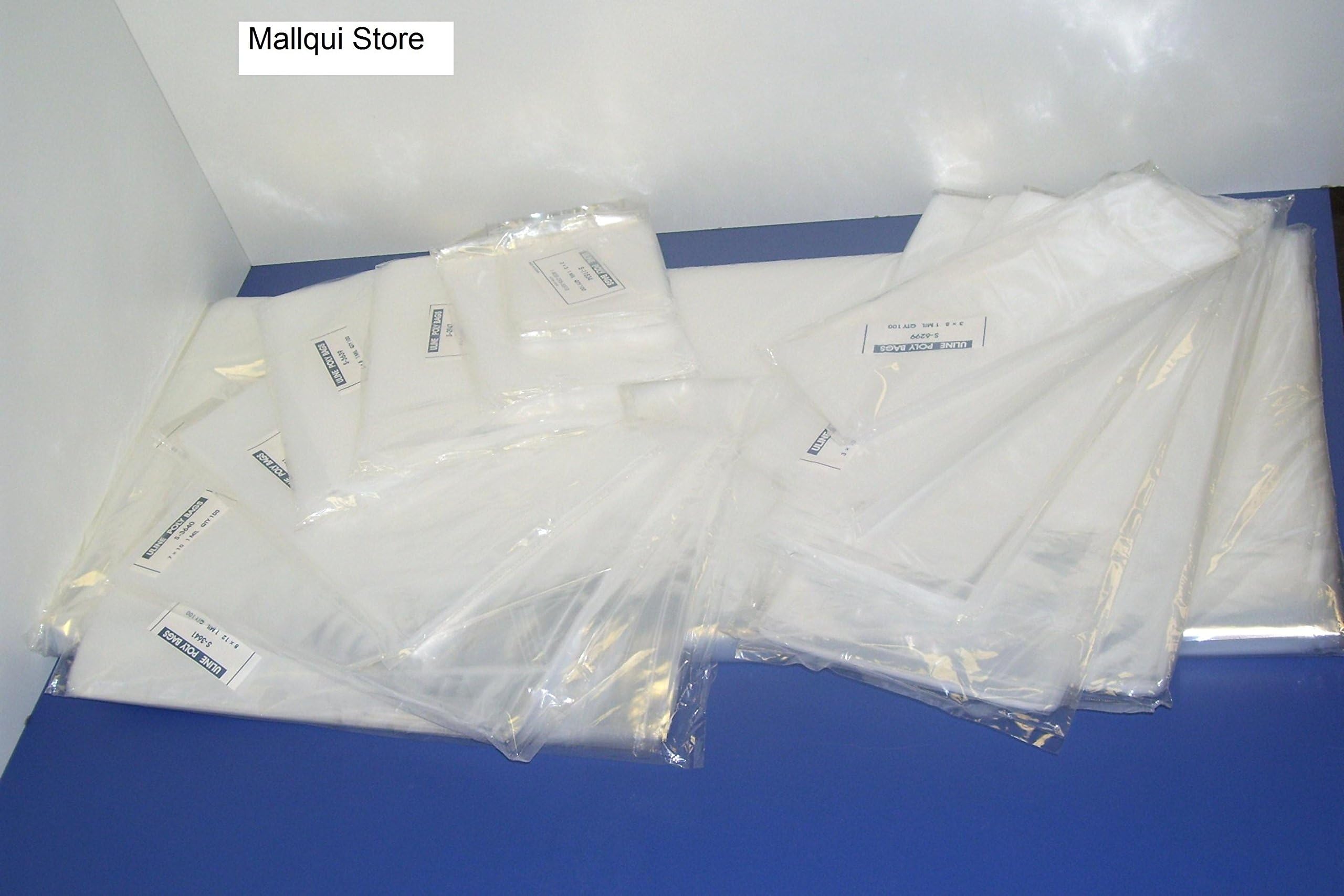ULINE - 100 Clear 3 x 30 Poly Bags Poster Sleeves Plastic Lay Flat Open ...