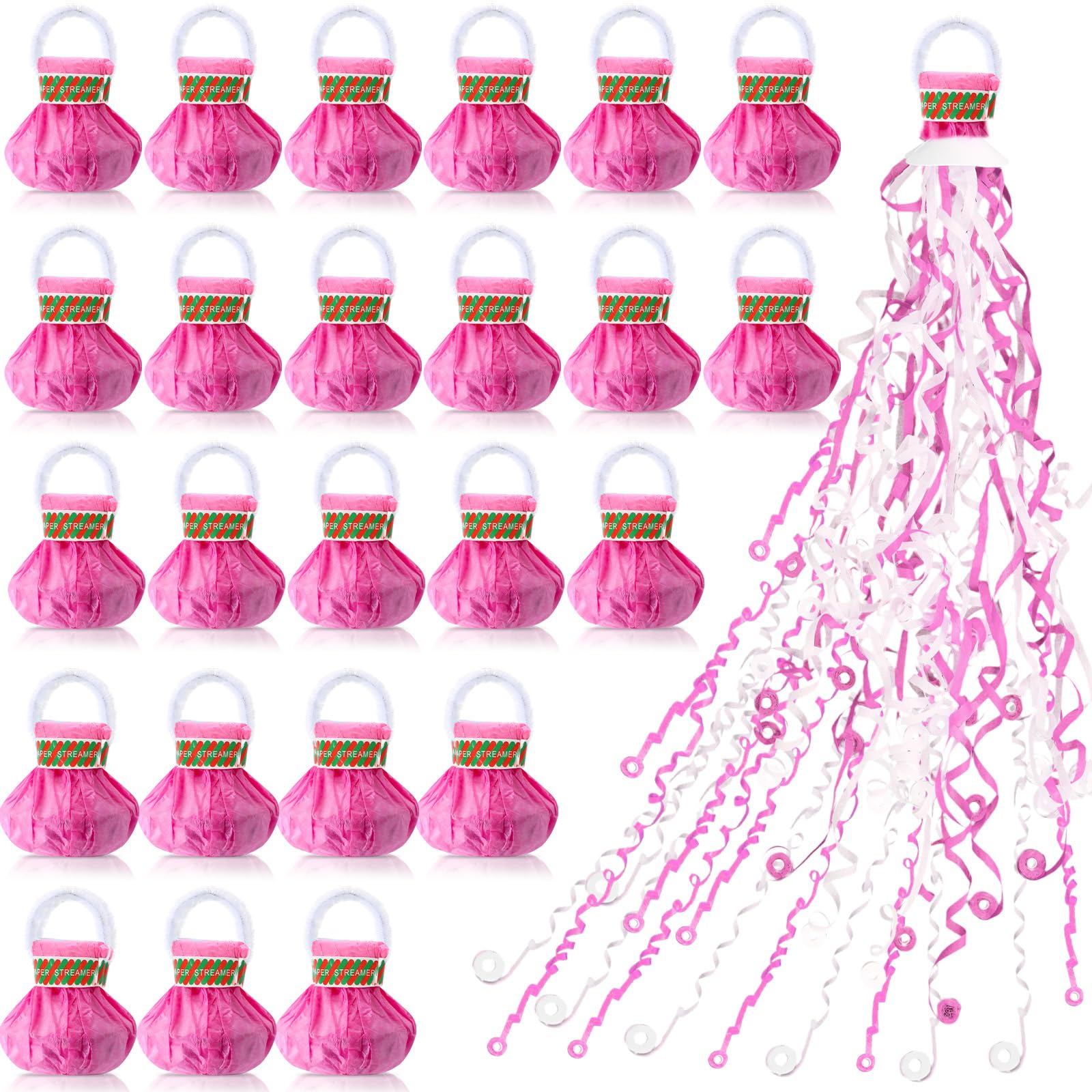 Amazon.com: Seenelling 24 Pcs No Mess Streamers Hand Throw Streamers ...