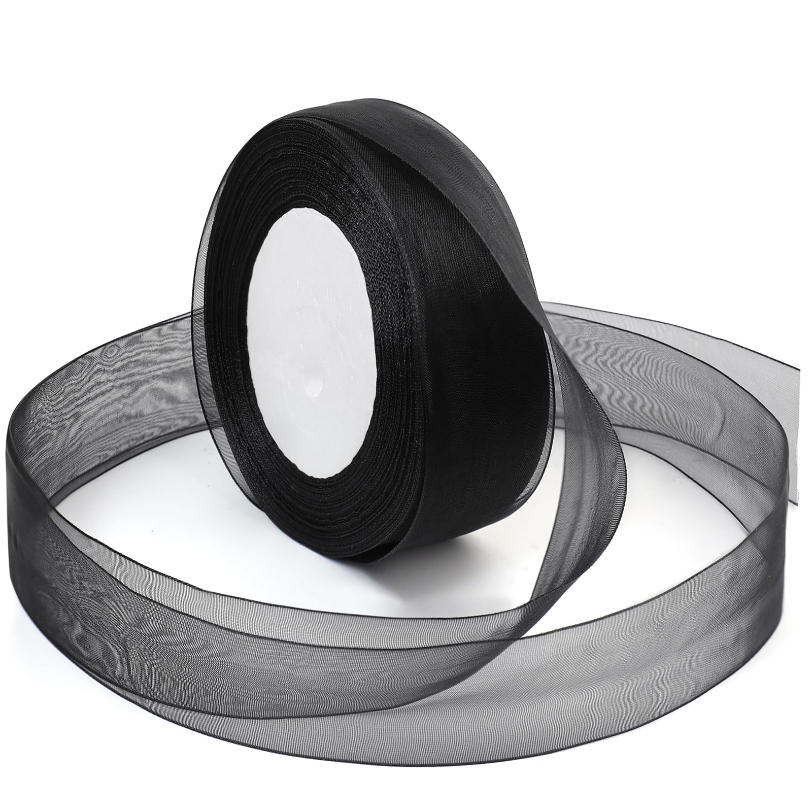 Amazon.com: Black Ribbon for Gifts Wrapping, 1-1/2 inch 50Yard Sheer ...