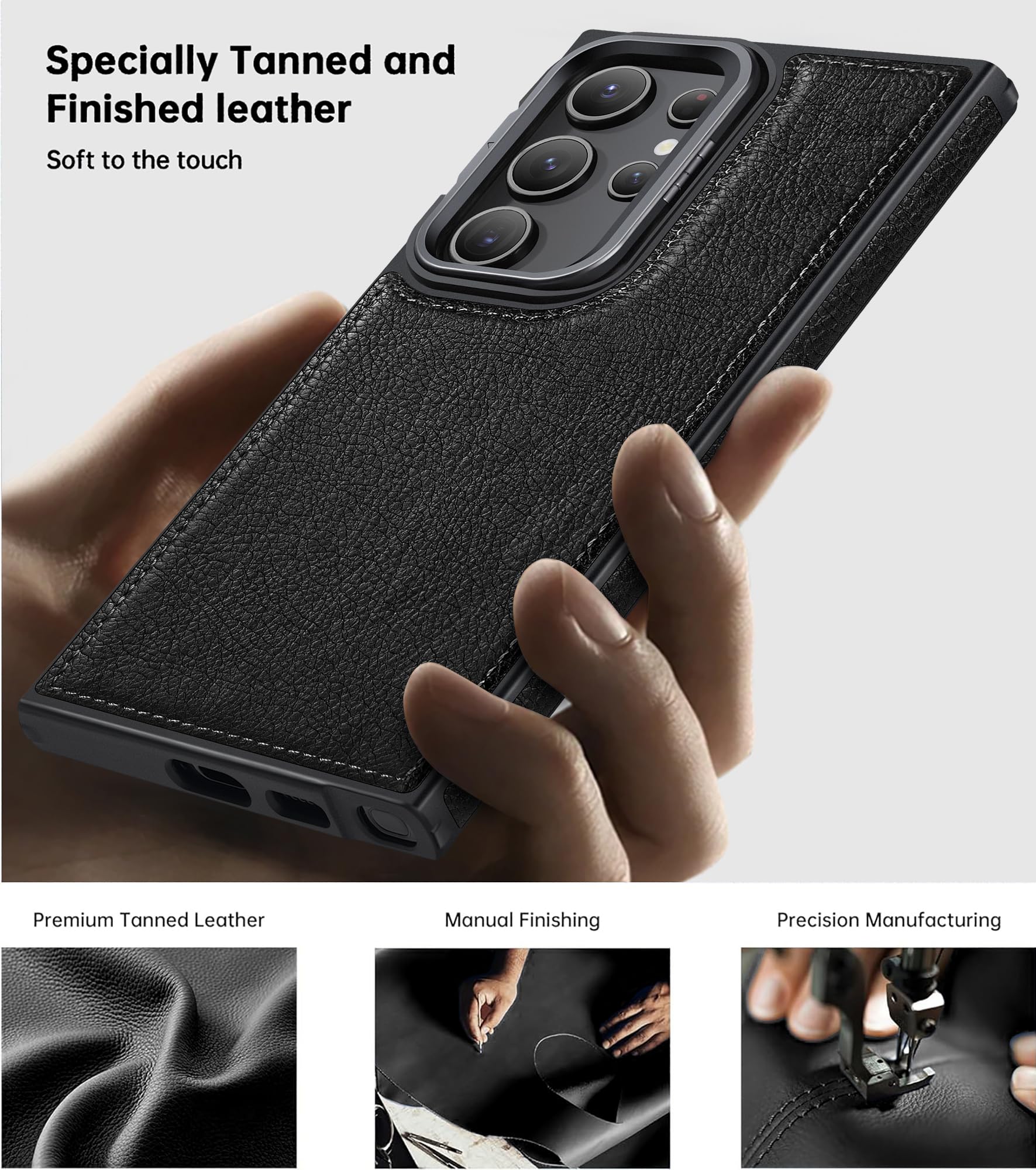 Snapklik.com : WTCASE For Samsung Galaxy S24 Ultra Leather Case