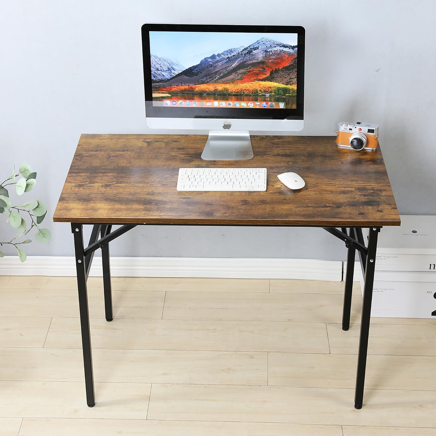 Amazon.com: soges Small Folding Desk, 35.1 inch Small Folding Writing ...