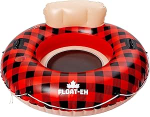 Float-Eh Buffalo Plaid River Tube Float for Adults- River Inflatables are Thick, Durable, and ...