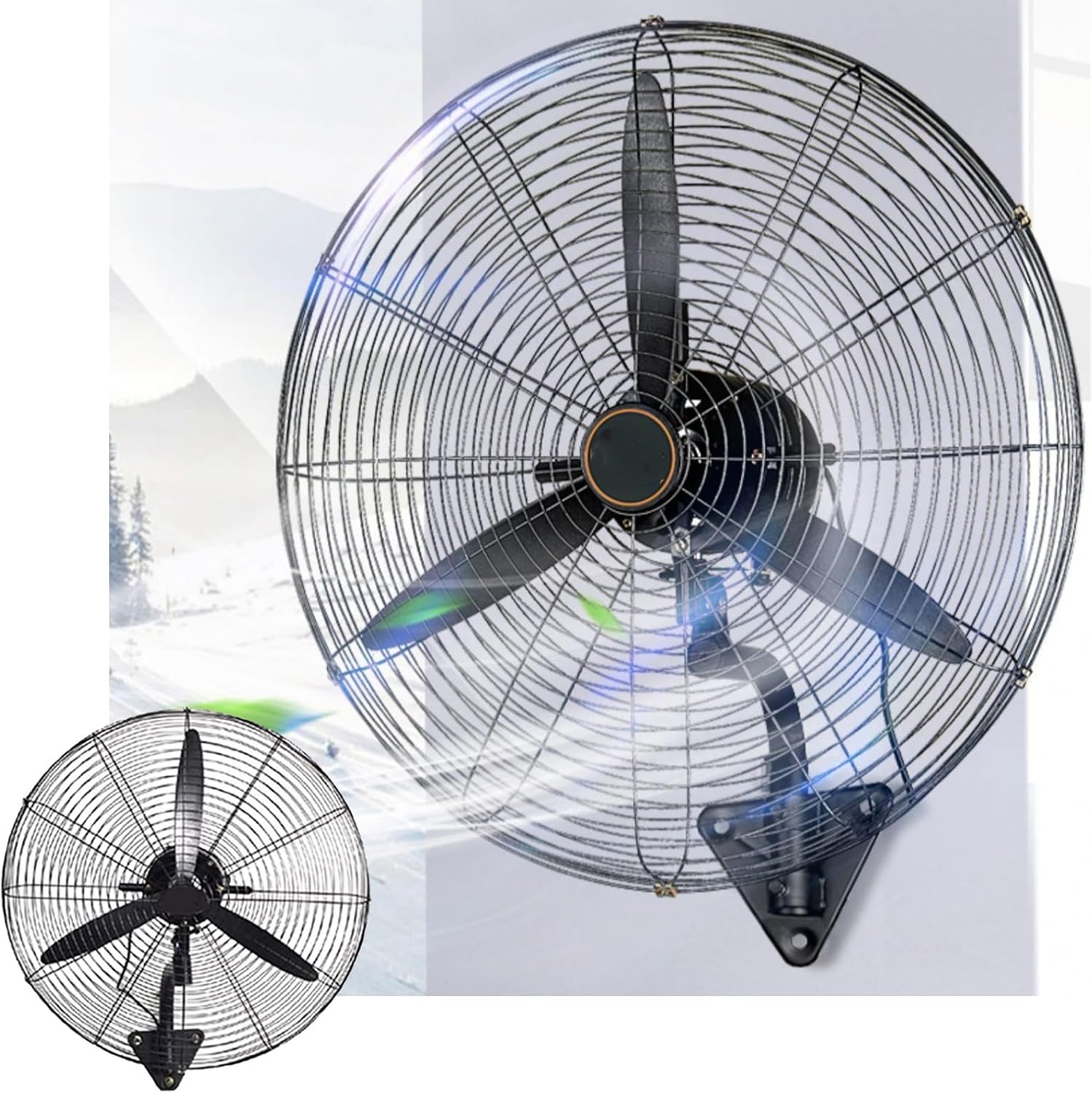 Amazon.com: RVCREA Oscillating Wall Fan, 22/26/30 Inch Industrial Wall ...