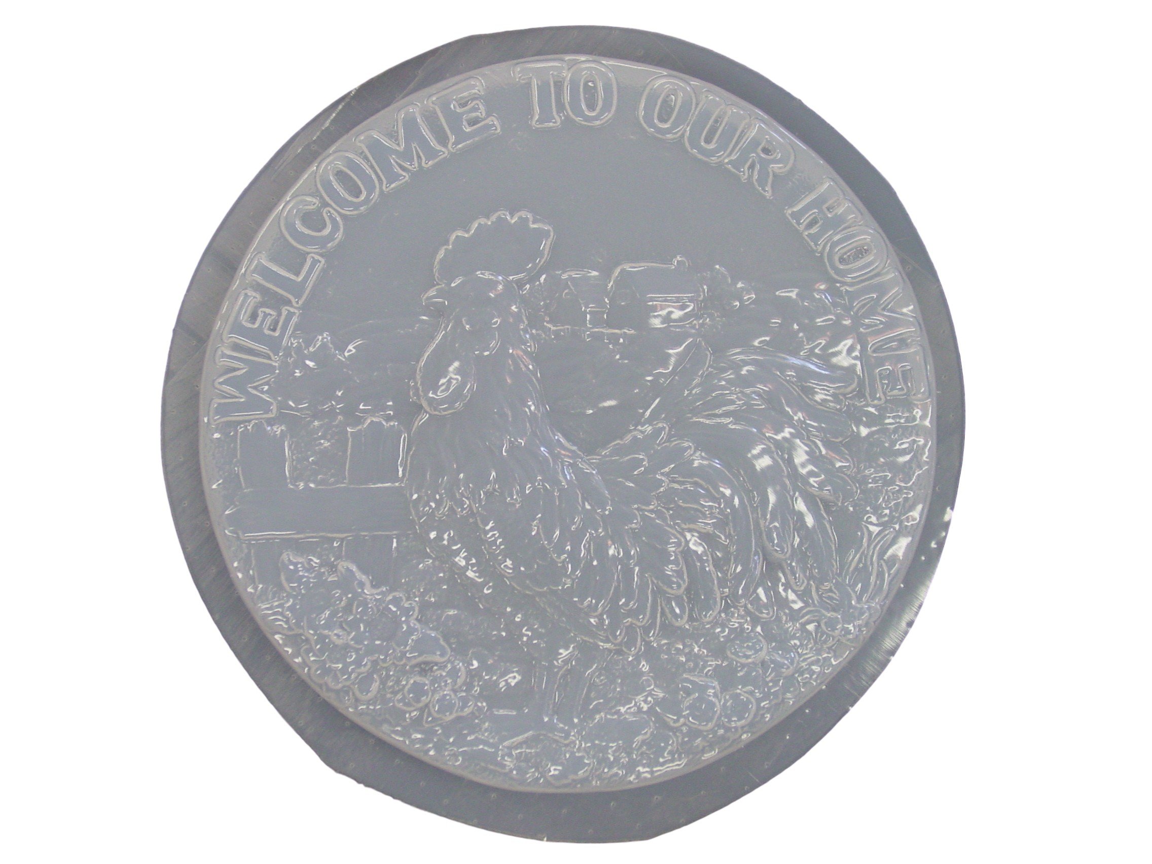 Amazon.com: Round Welcome Rooster Plastic Craft Mold to Make into ...