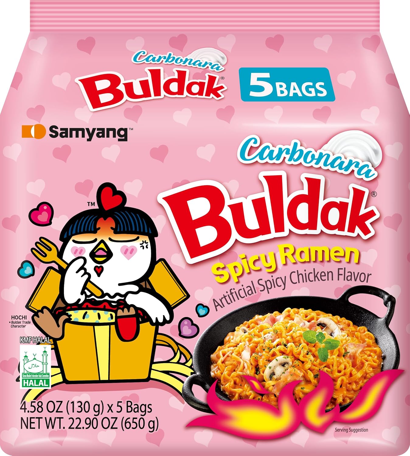 Samyang Buldak Carbonara Hot Chicken Flavor Ramen - Lot de 5 boîtes ...