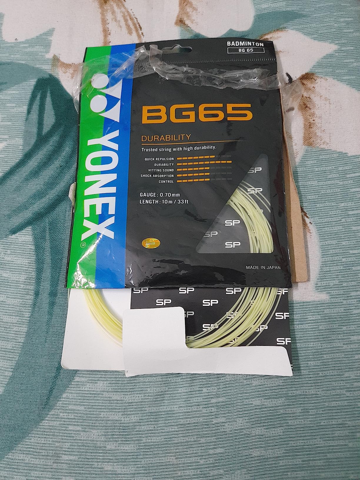 Buy YONEX BG 65 Fiber Badminton Strings, 0.70mm (Orange, Amber) Online ...
