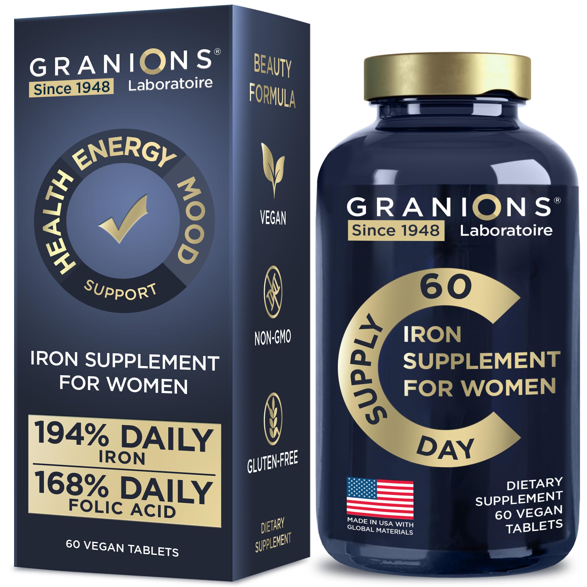 Amazon.com: Vegan Iron Supplements for Women - Womens Iron Supplement ...