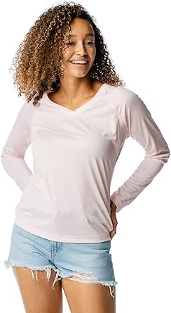 Amazon.com: Vapor Apparel Women's V-Neck UPF 50+ Sun Protection Outdoor Performance Long Sleeve ...