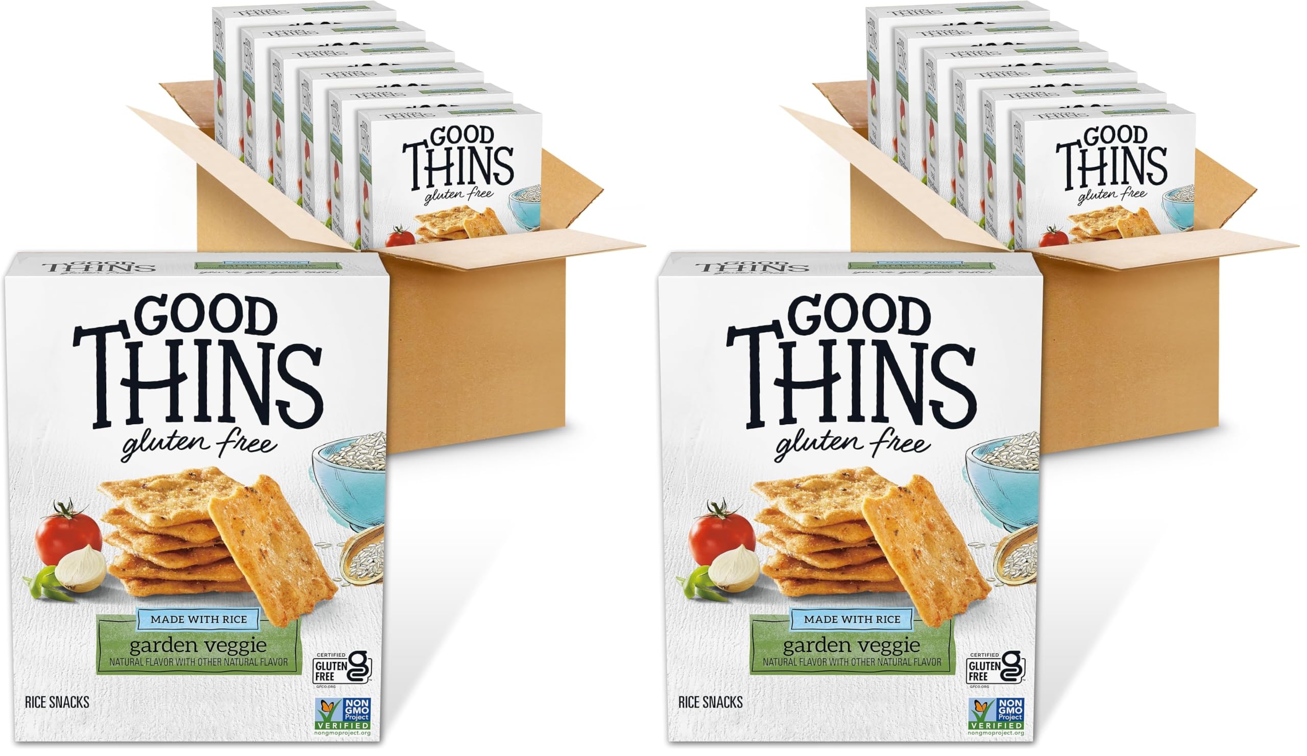 Snapklik.com : Good Thins Garden Veggie Rice Snacks Gluten Free ...