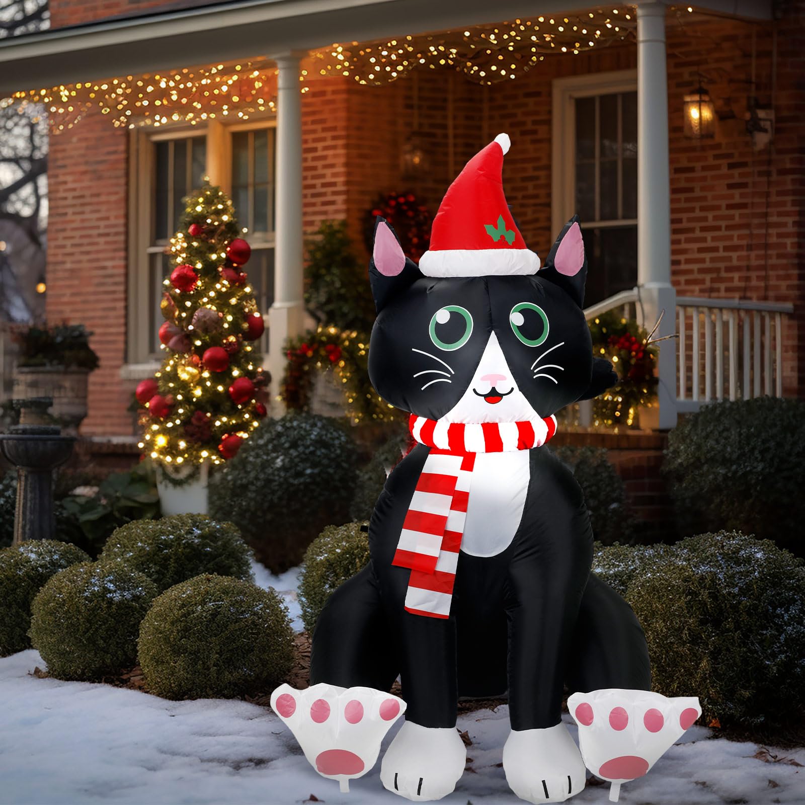 Snapklik.com : Leyndo 5 FT Christmas Inflatables Black Cat Outdoor ...