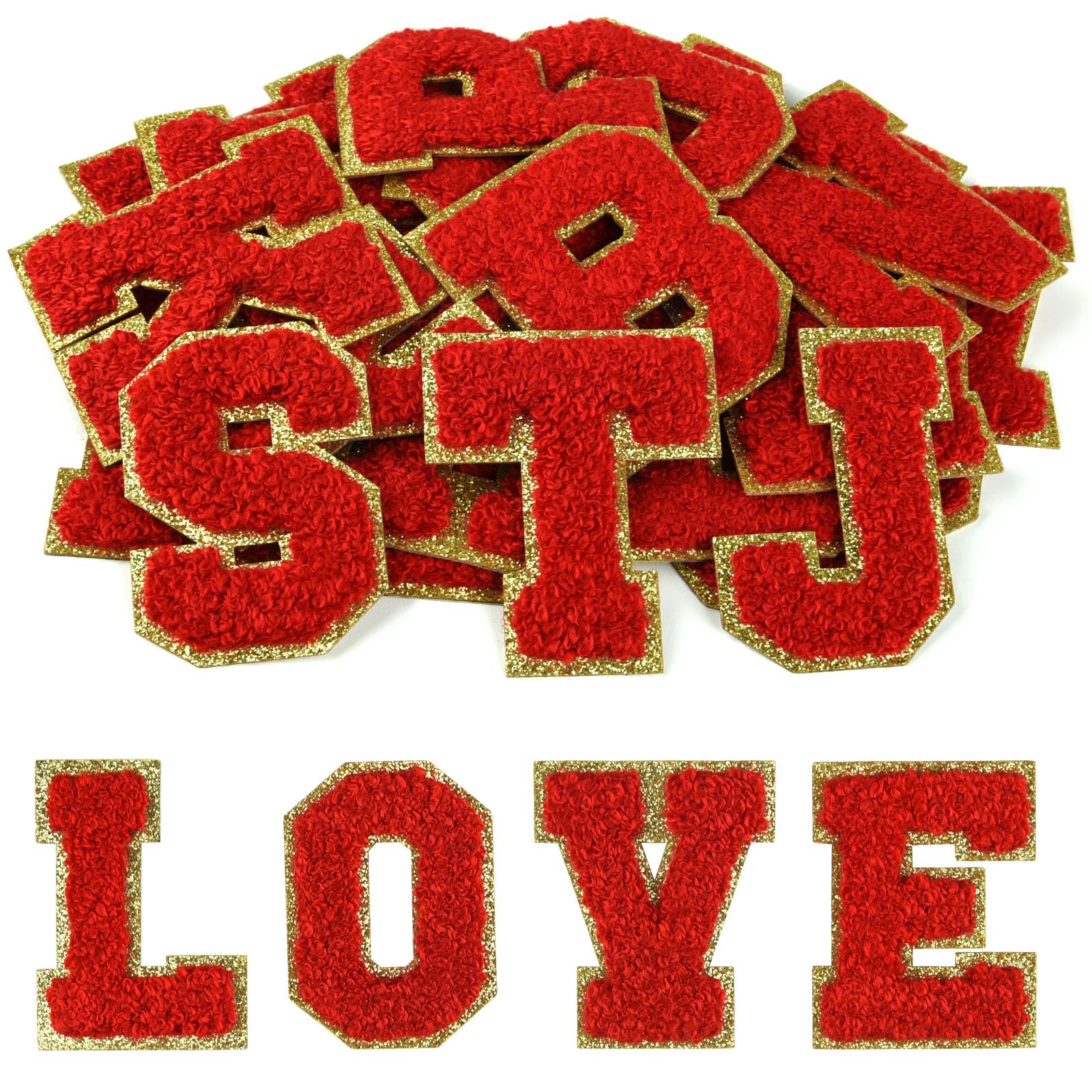 Snapklik.com : Morcheiong 26Pcs Self Adhesive Chenille Letter Patches A-Z, Chenille Letters For ...