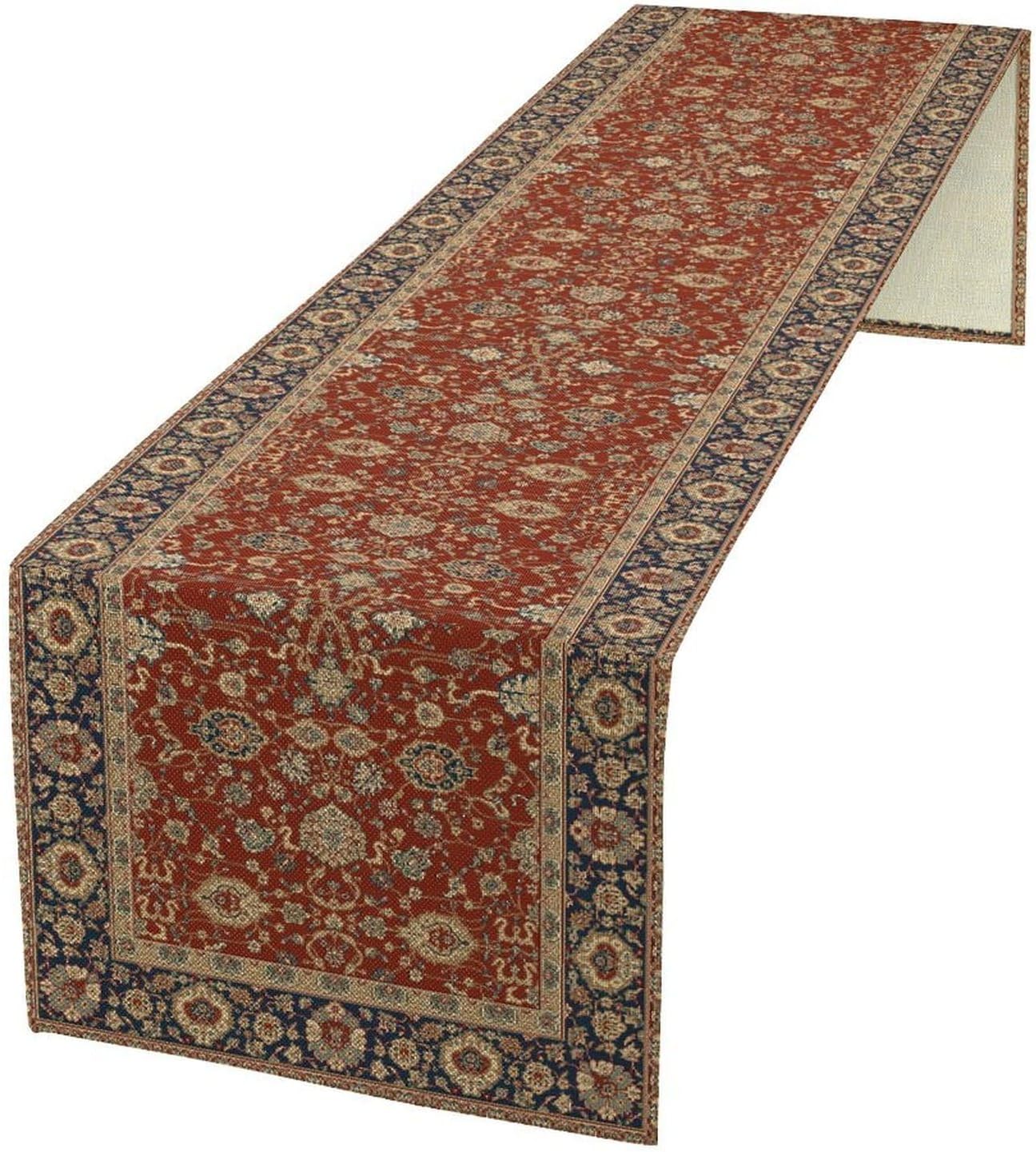 Amazon.com: Red Medallion Floral Table Runner,Traditional Oriental Boho ...