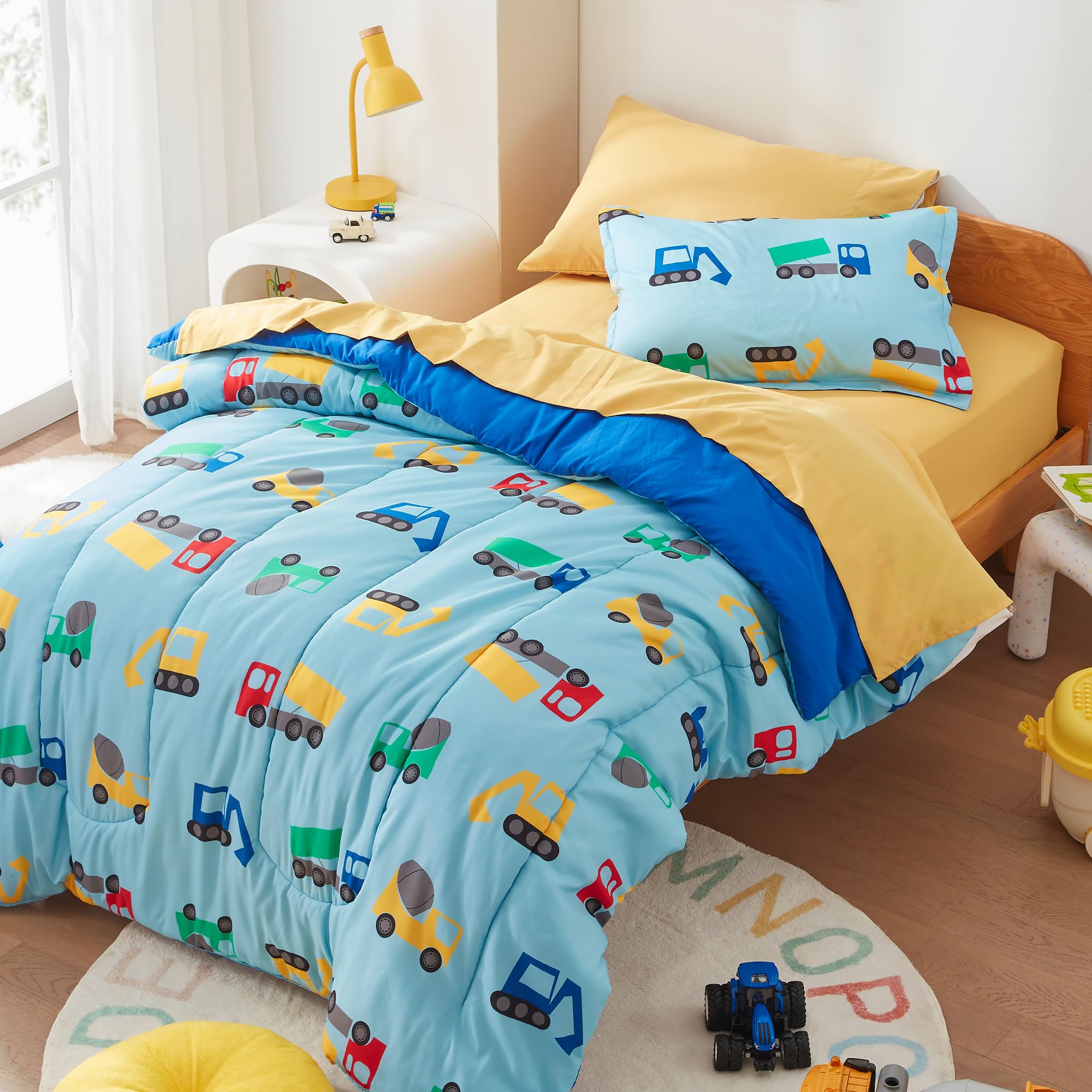 Amazon.com: SLEEP ZONE Kids Twin Bedding Comforter Set - Super Cute ...