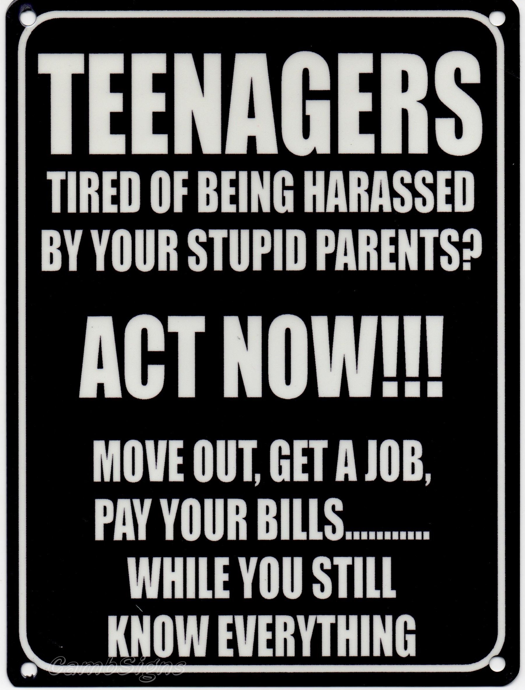 Stupid Parents Sign