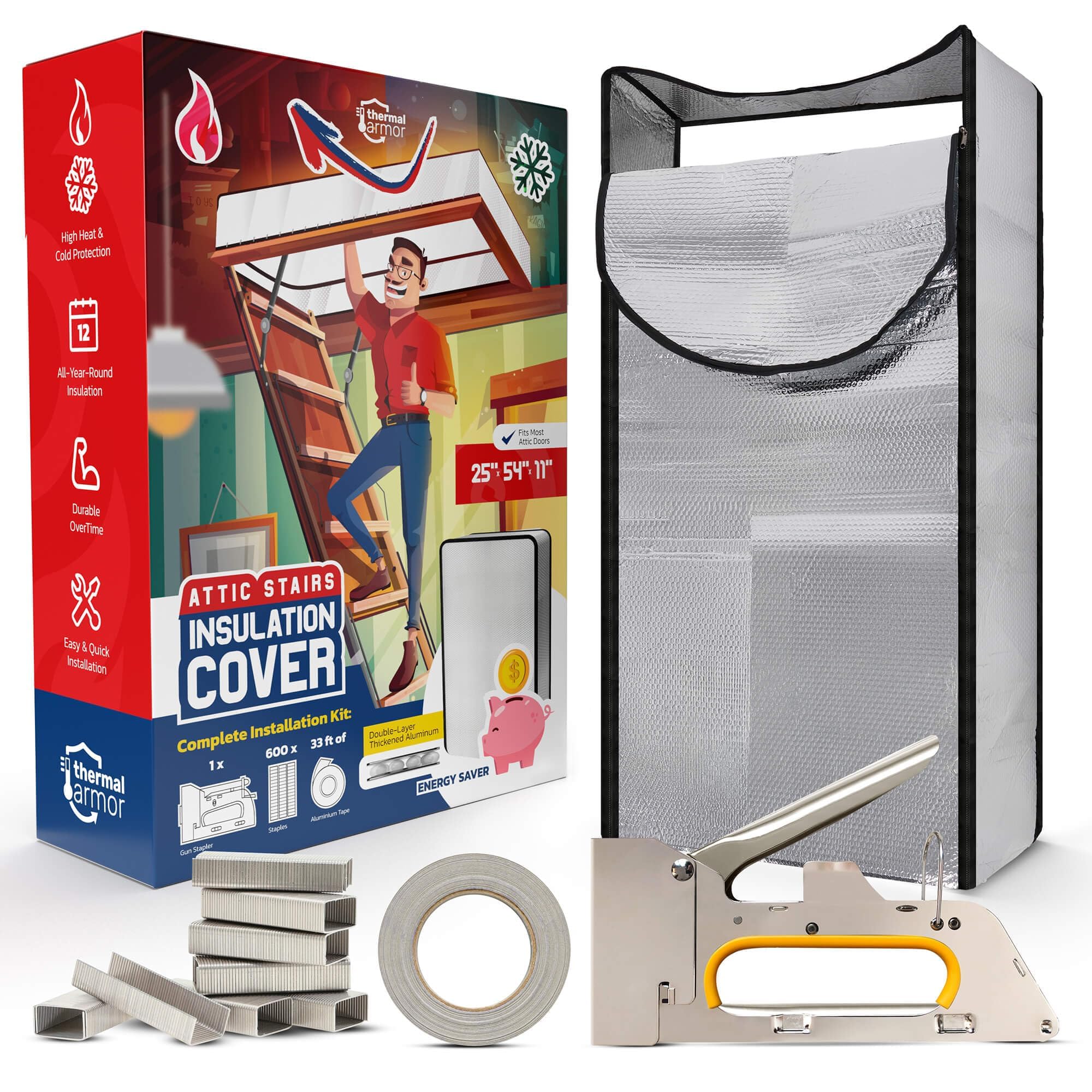 Premium Energy Saving - Full Set Extra Thick Attic Door Insulation ...