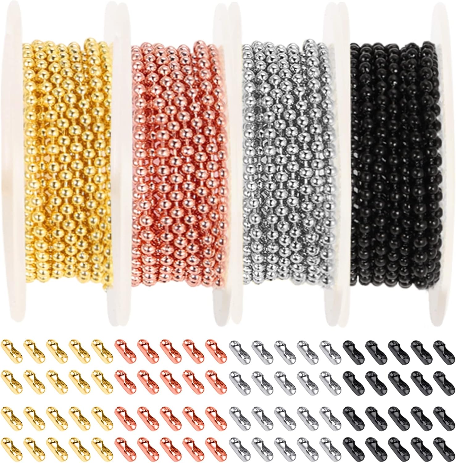 Amazon.com: PP OPOUNT 40 Feet Stainless Steel Ball Bead Chain, 2.4 mm ...