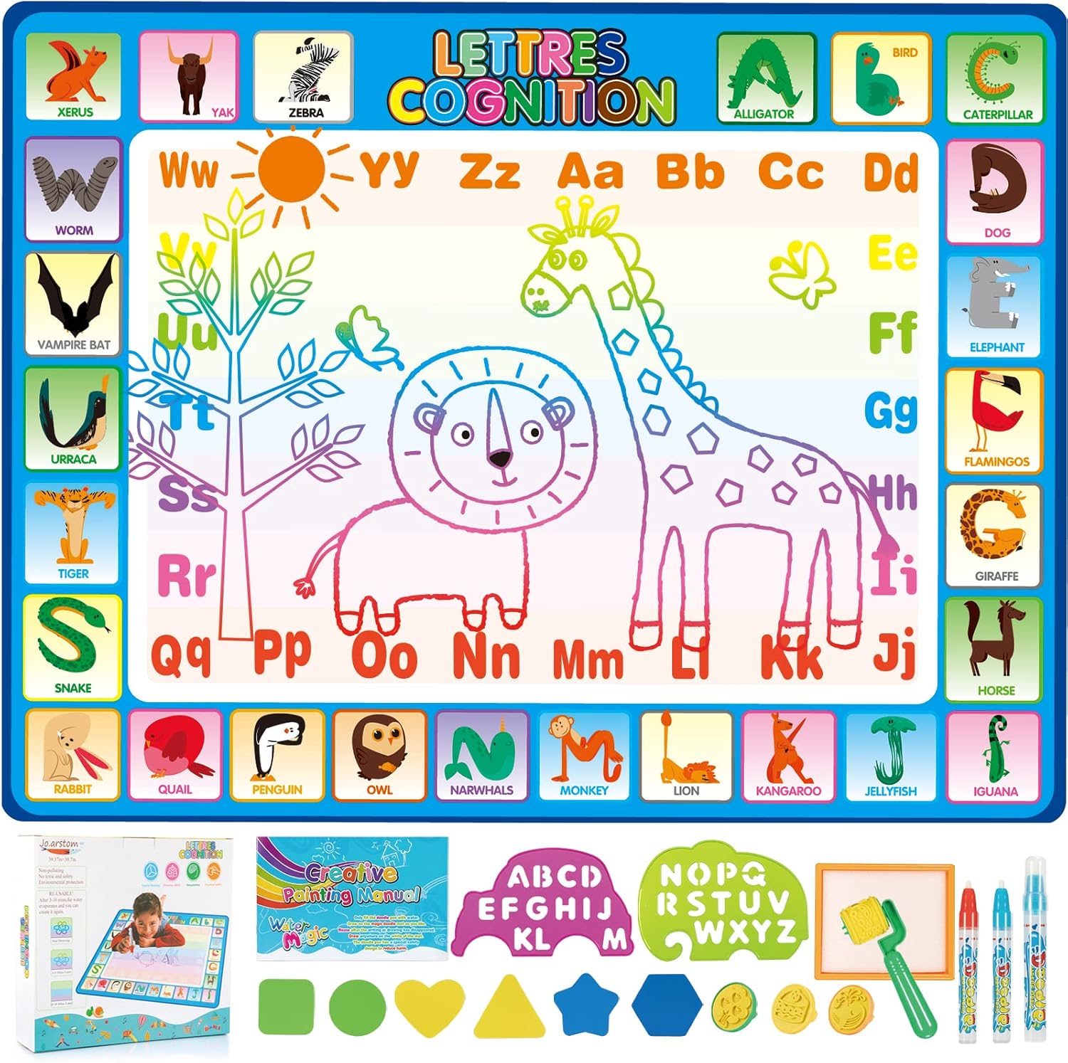 Amazon.com: Water Doodle Mat Toys for Kids Aqua Magic Doodle Mats ...