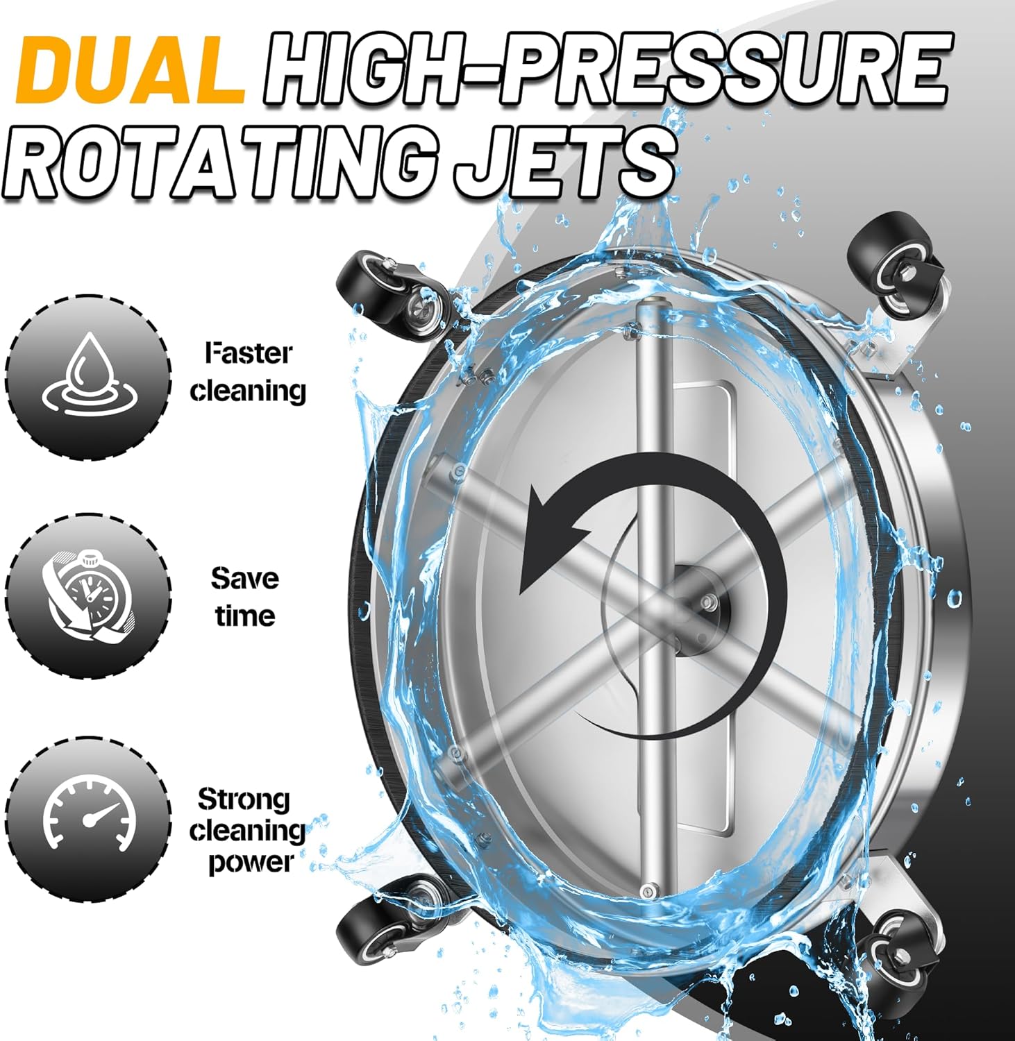 PWS 19 – Limpiador de superficies de 19 pulgadas con 4 ruedas ...