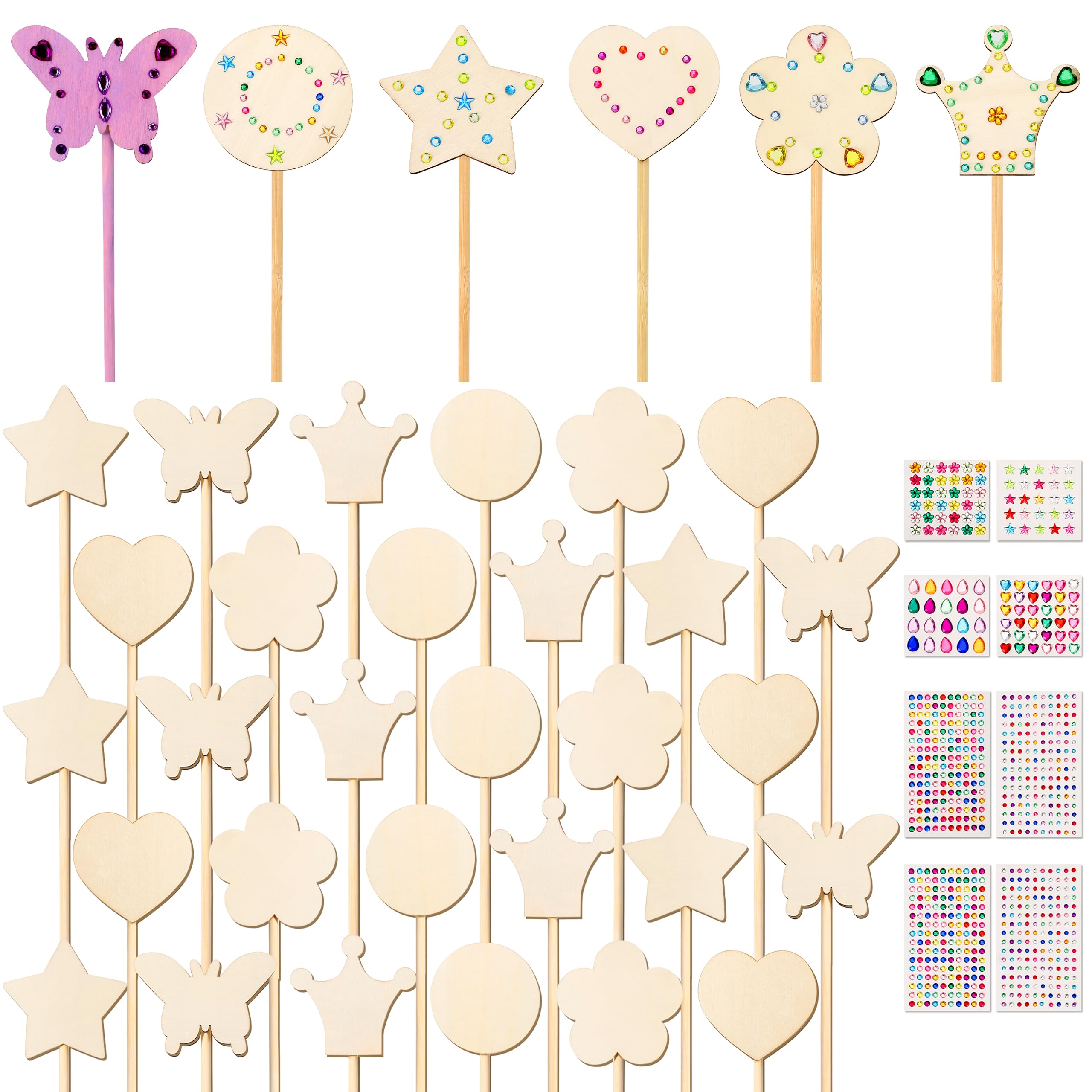 Amazon.com: Pllieay Fairy Party Decoration, 36Pcs 6 Styles Princess ...