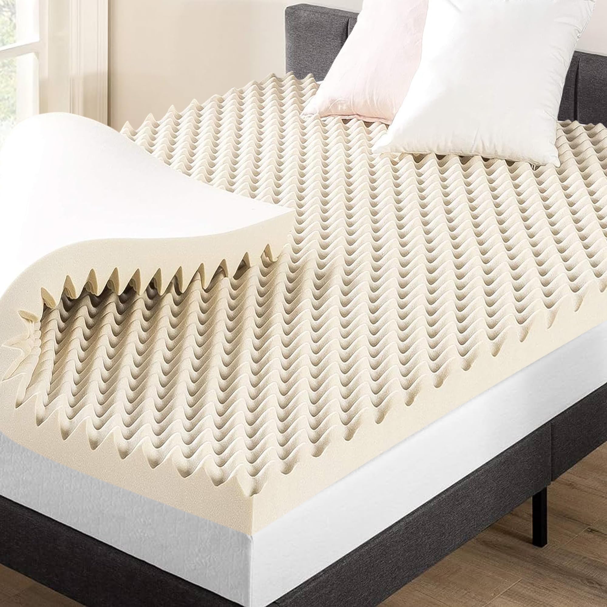 Amazon.com: Treaton, 1-Inch Copper-Infused Memory Foam Mattress Toppers ...