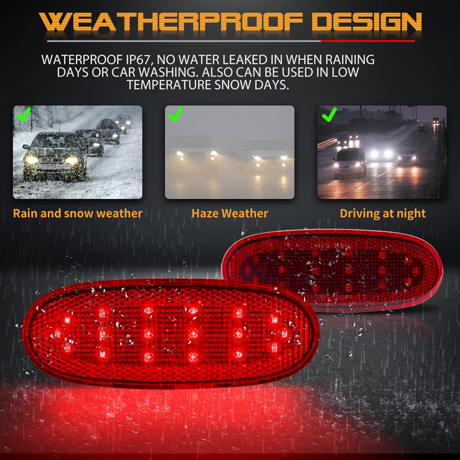 Snapklik.com : Gempro Led Door Panel Reflectors Lights Compatible