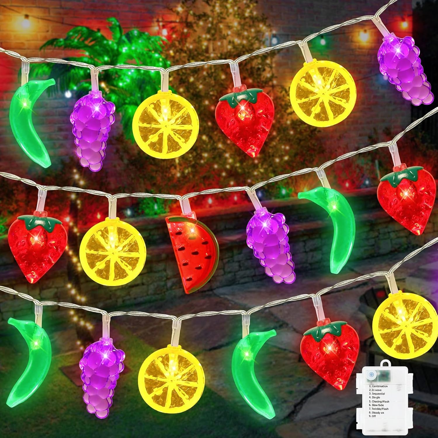 Amazon.com: Couah [ 8 Modes & Timer ] 30 LED 16 Ft Summer Tropical ...
