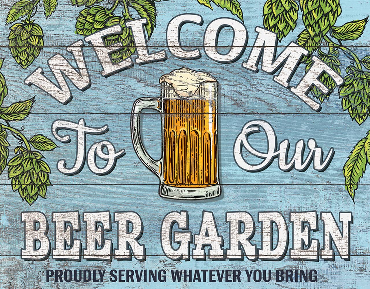 Beer Garden Signs Nostalgic Art 10x20cm Hanging Sign Welcome To The