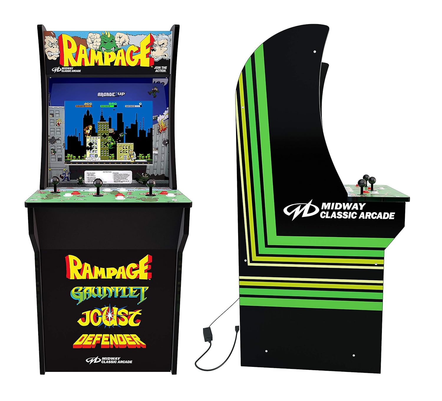 Amazon.com: Rampage (3-Player Joy Stick) 4 Foot Arcade Machine : Video ...