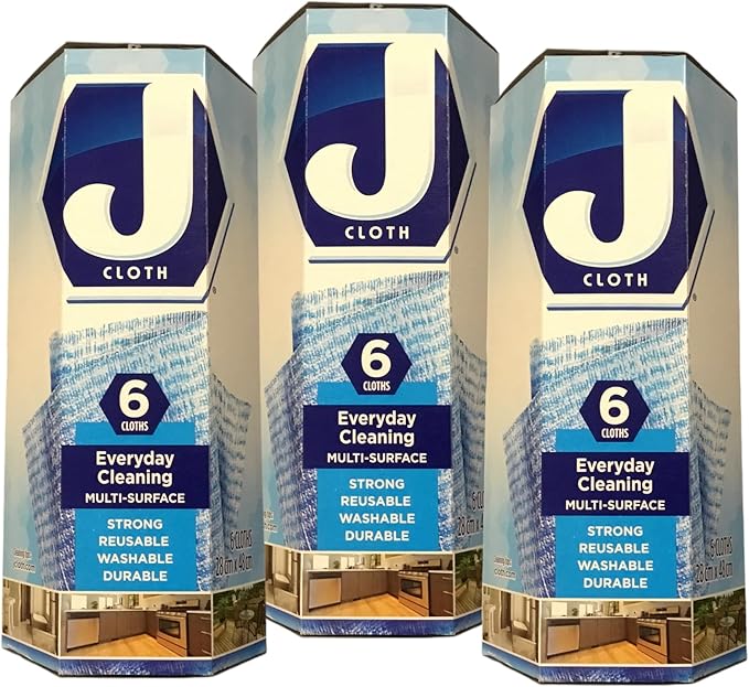 J Cloth Value Pack 3 X 6 Cloths Reusable for Everyday Multi Surface ...