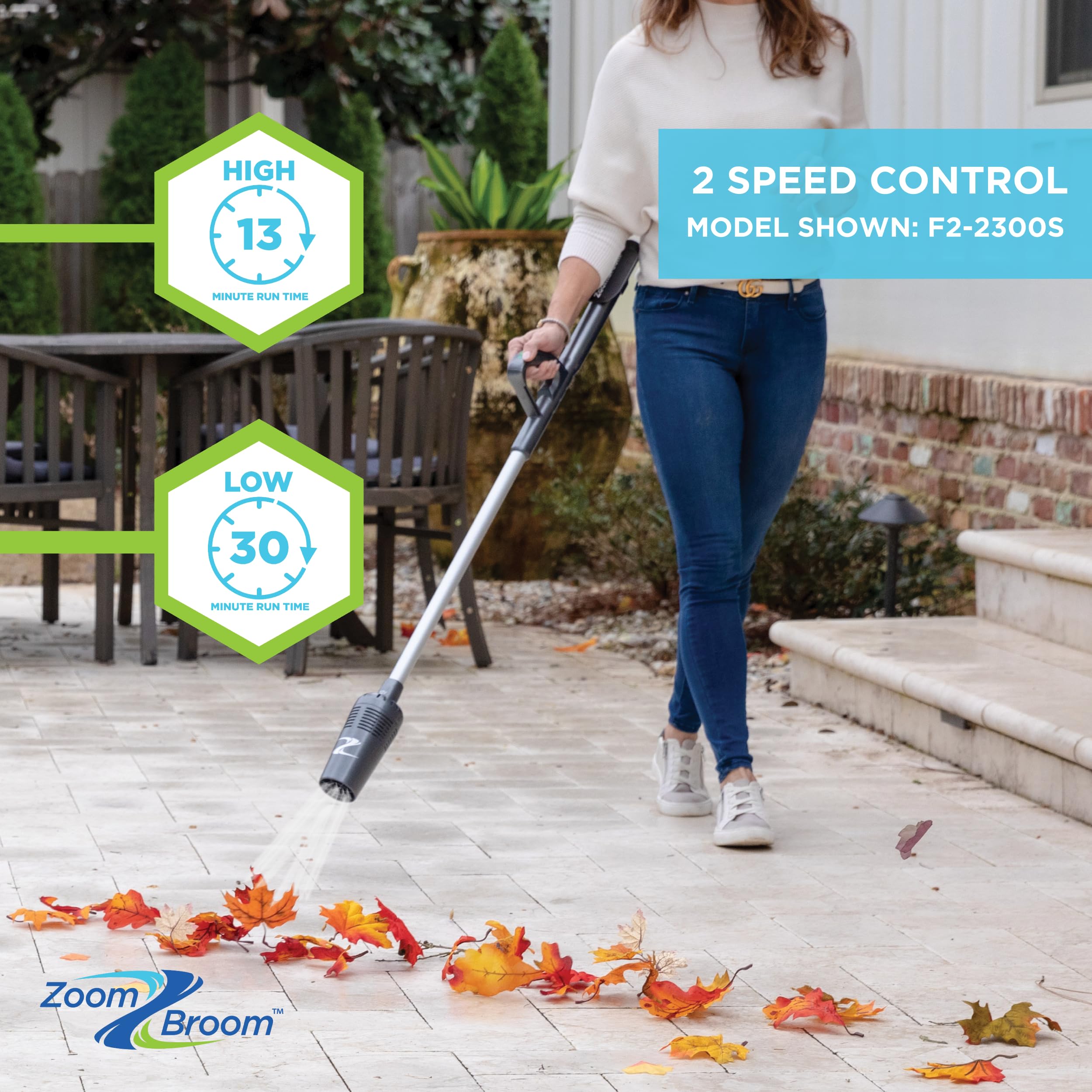 Lightweight Cordless Stick Blower for Outdoor Living Areas