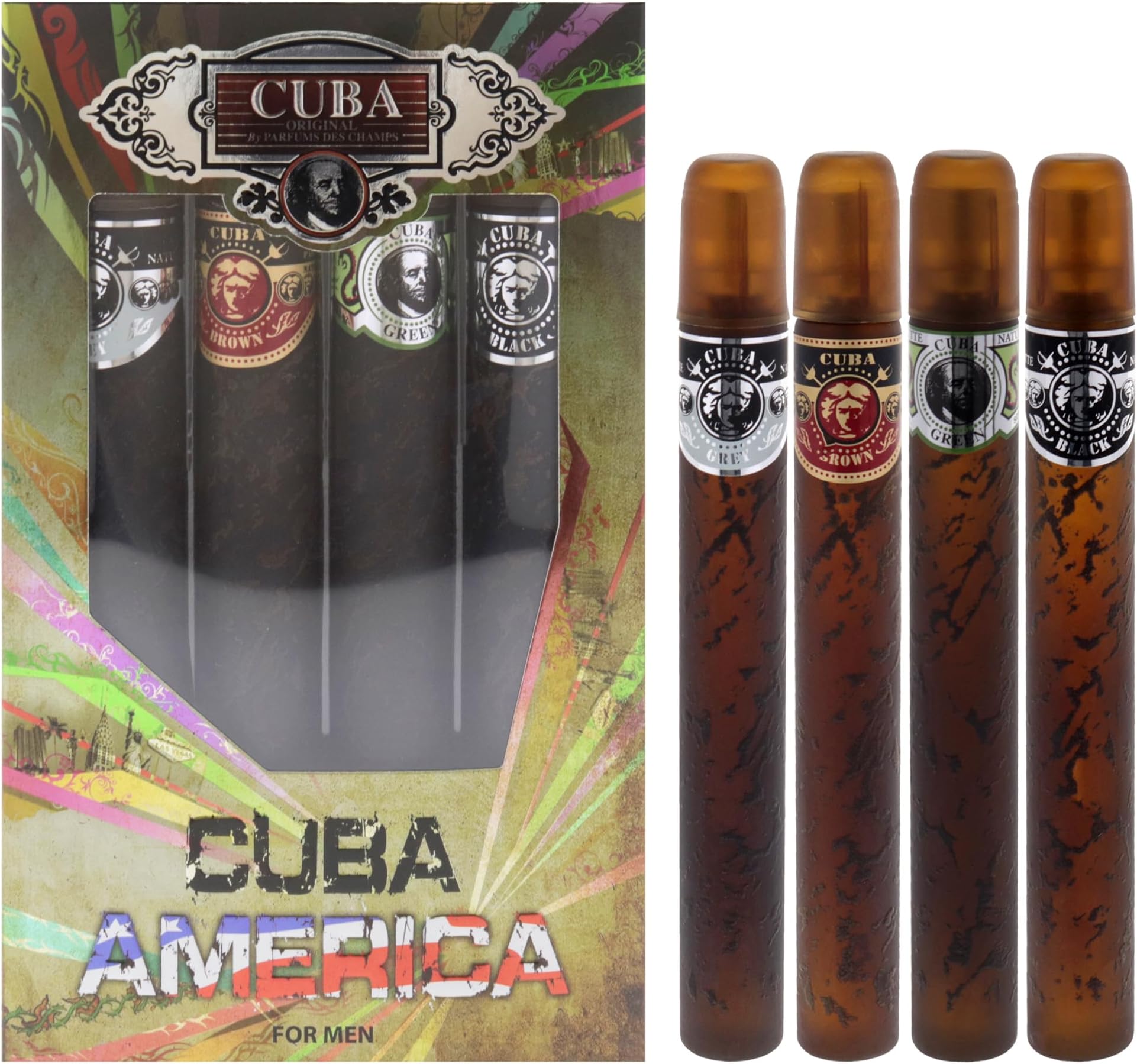 Amazon.com : Cuba Classic Gift Set | (4 x 1.17 Oz Eau De Toilette Spray ...