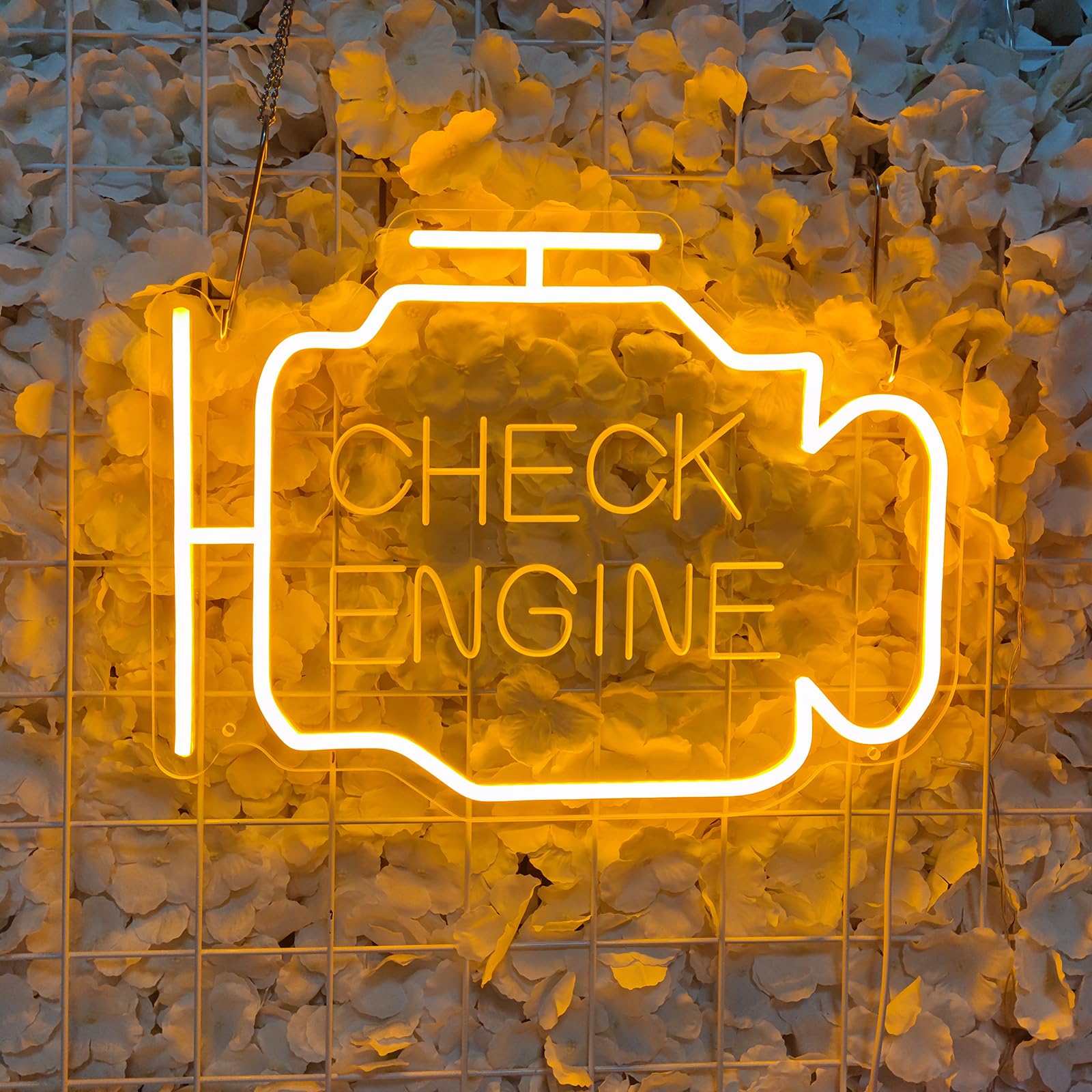 Amazon.com : Check Engine Light, LED Signs For Man Cave, Car Art, Check ...