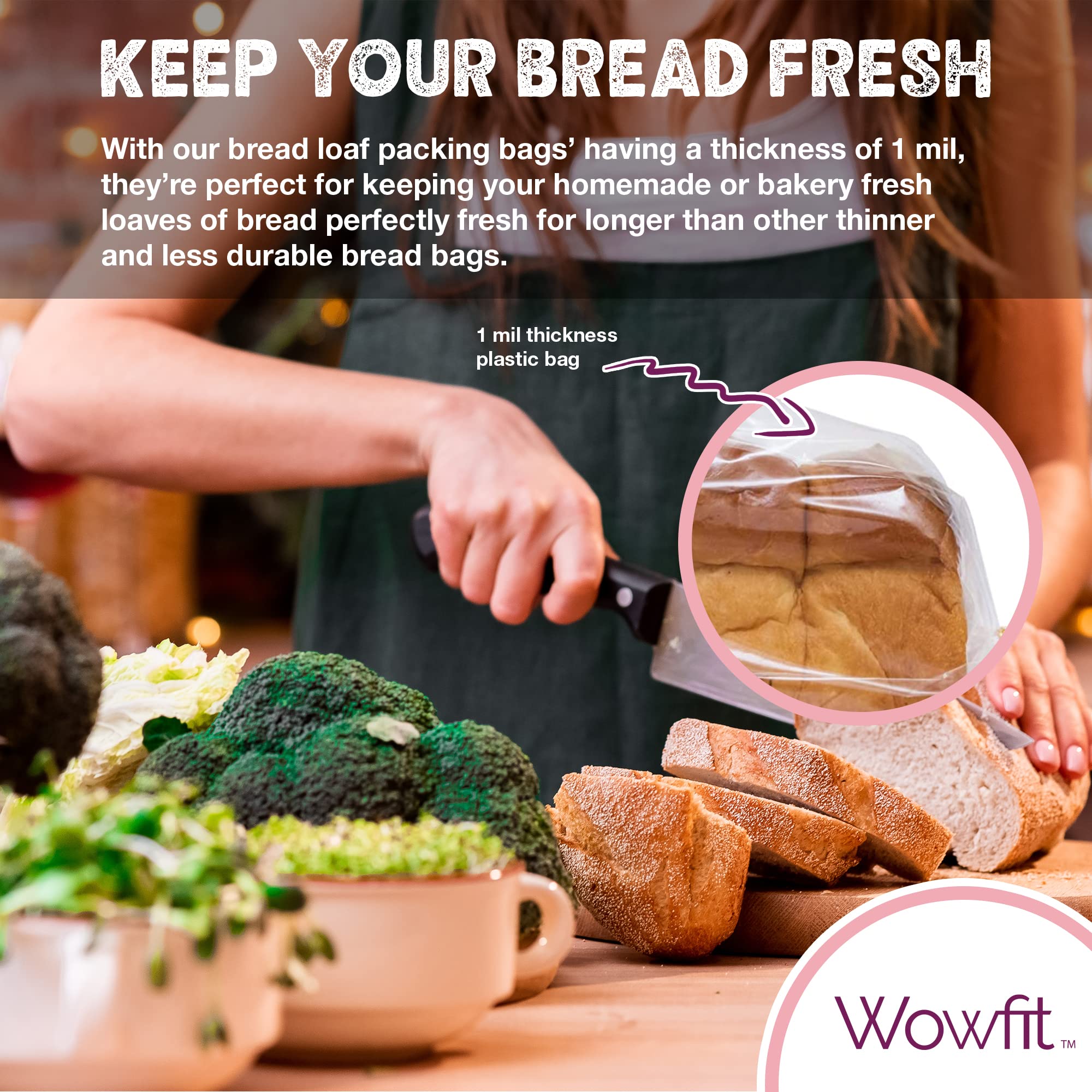 Snapklik.com : Bread Poly Bags, Pack Of 100 Entirely Transparent Clear ...
