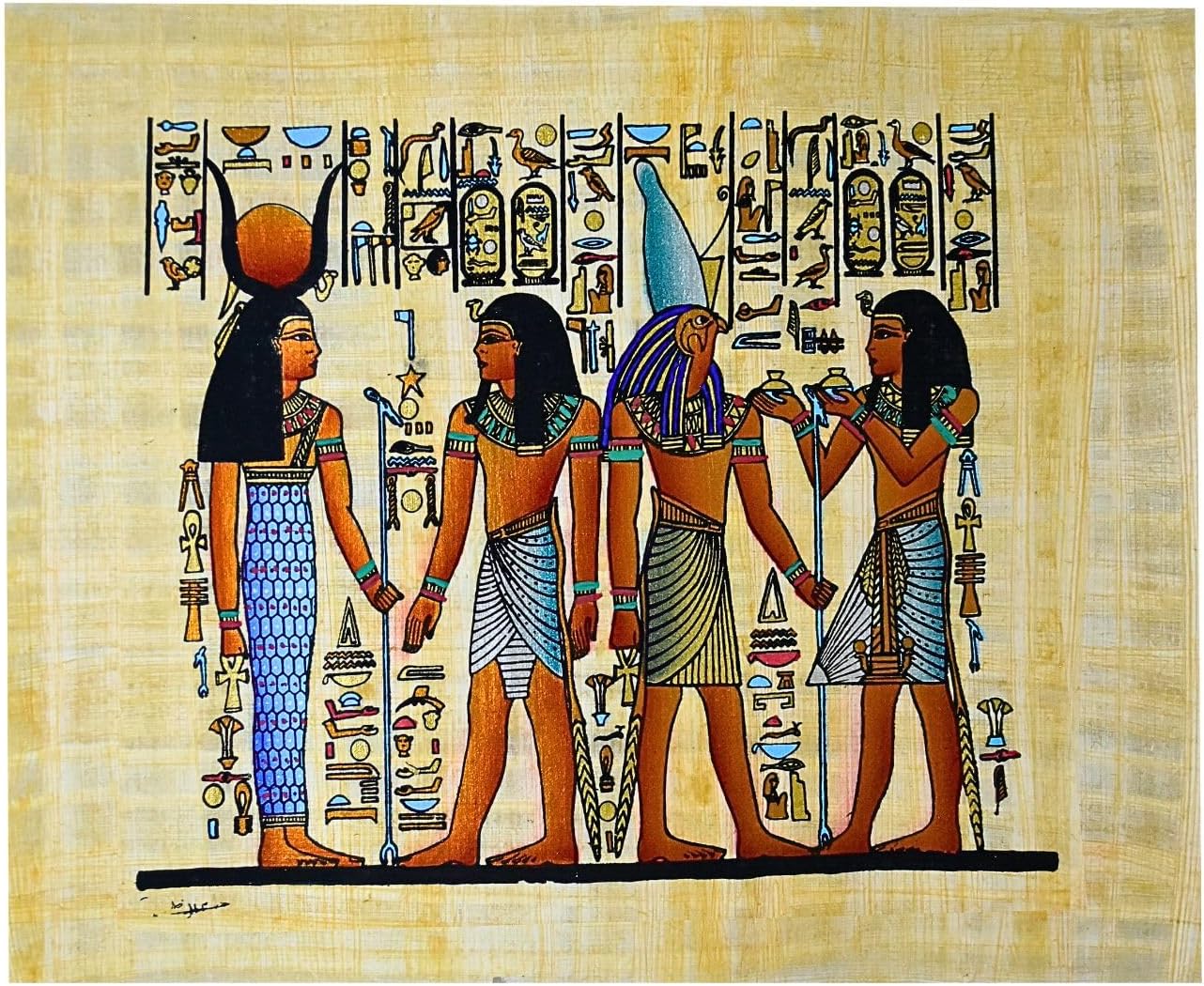 Amazon.com: Authentic Egyptian Papyrus Paper Queens Cleopatra Ankh ...