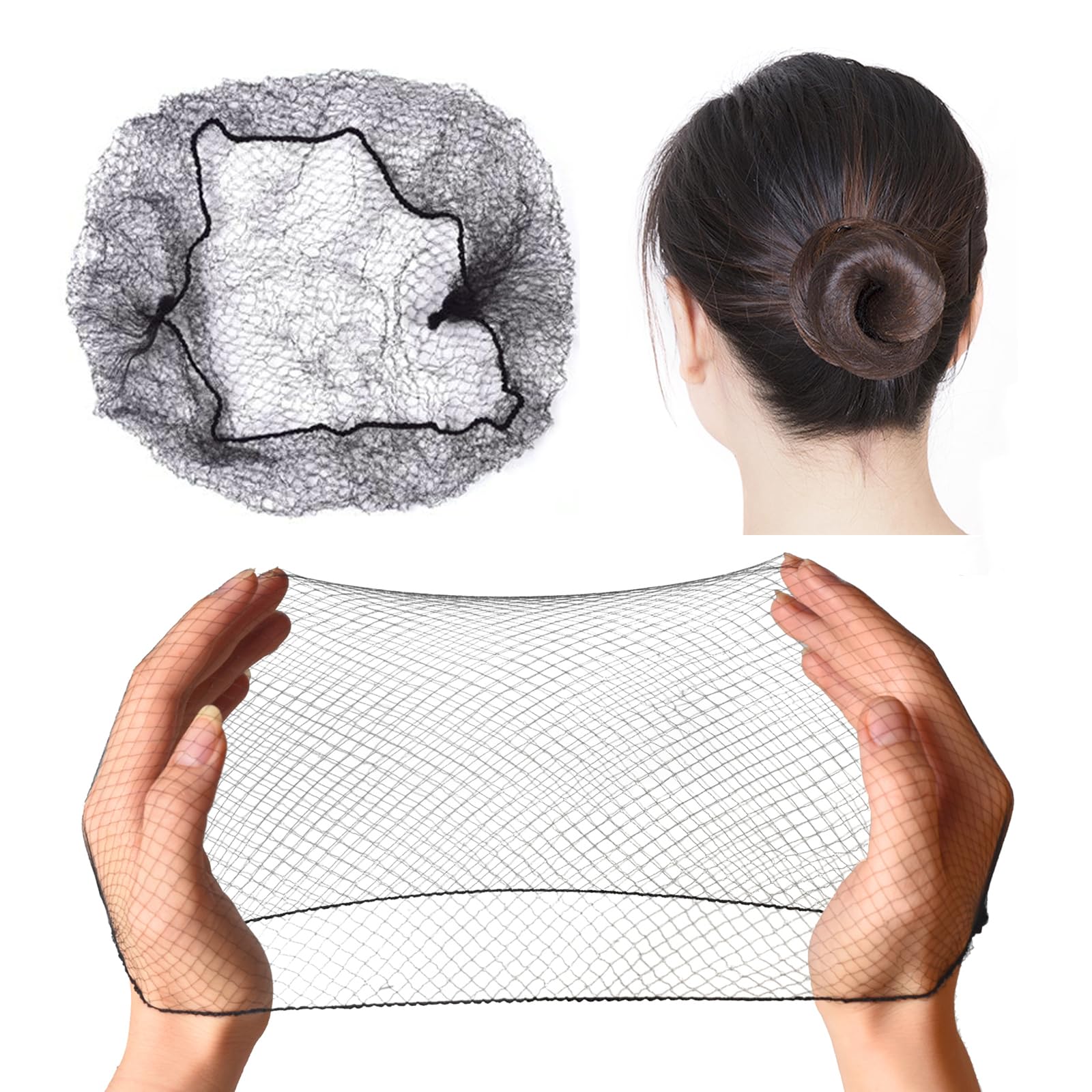 Amazon.com: Smilco Hair Nets 100 Pcs, Black Hair Nets 20 Inches ...