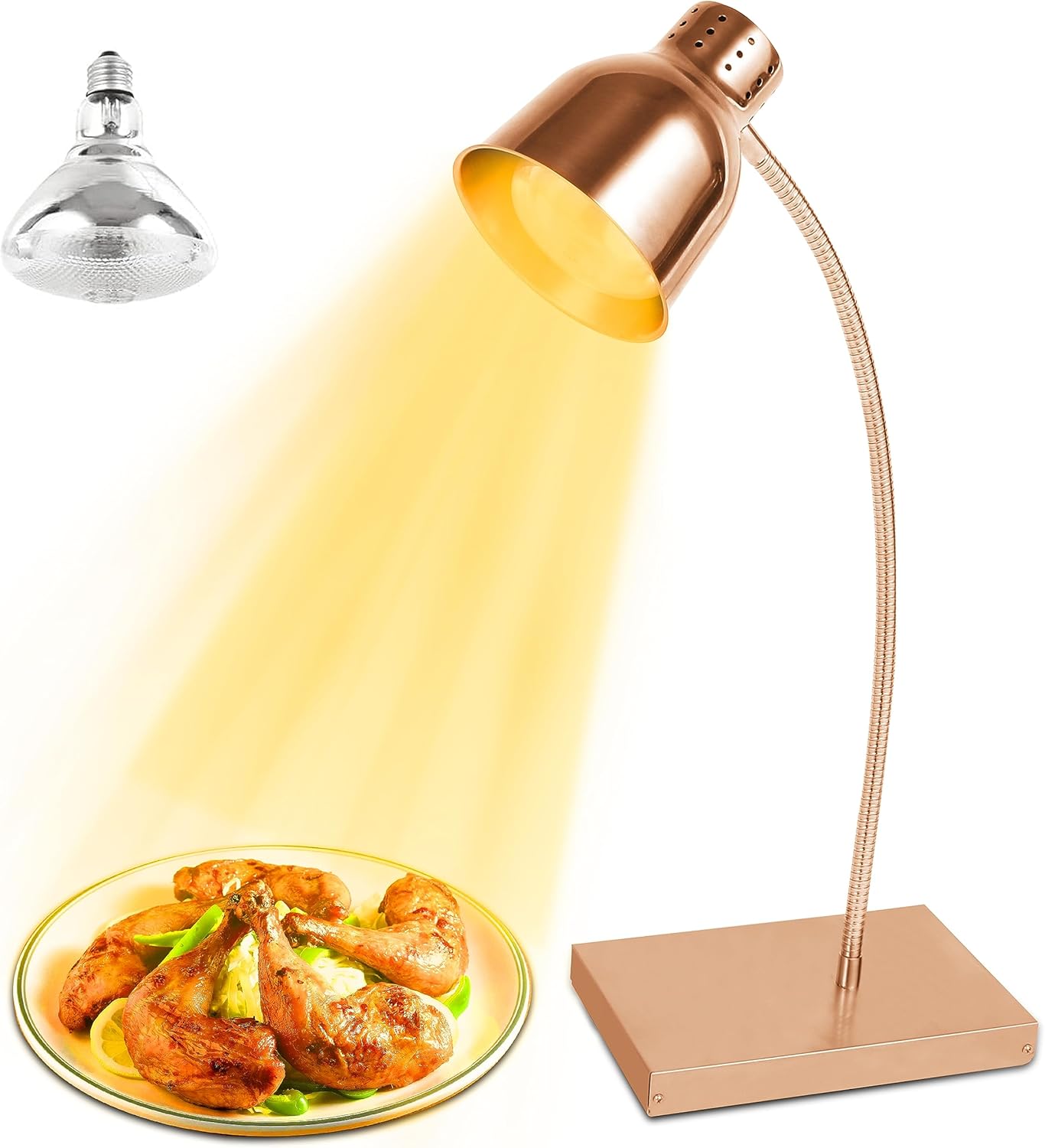 Amazon.com: HORESTKIT 250W Bulbs Commercial Food Heat Lamp Single Head ...