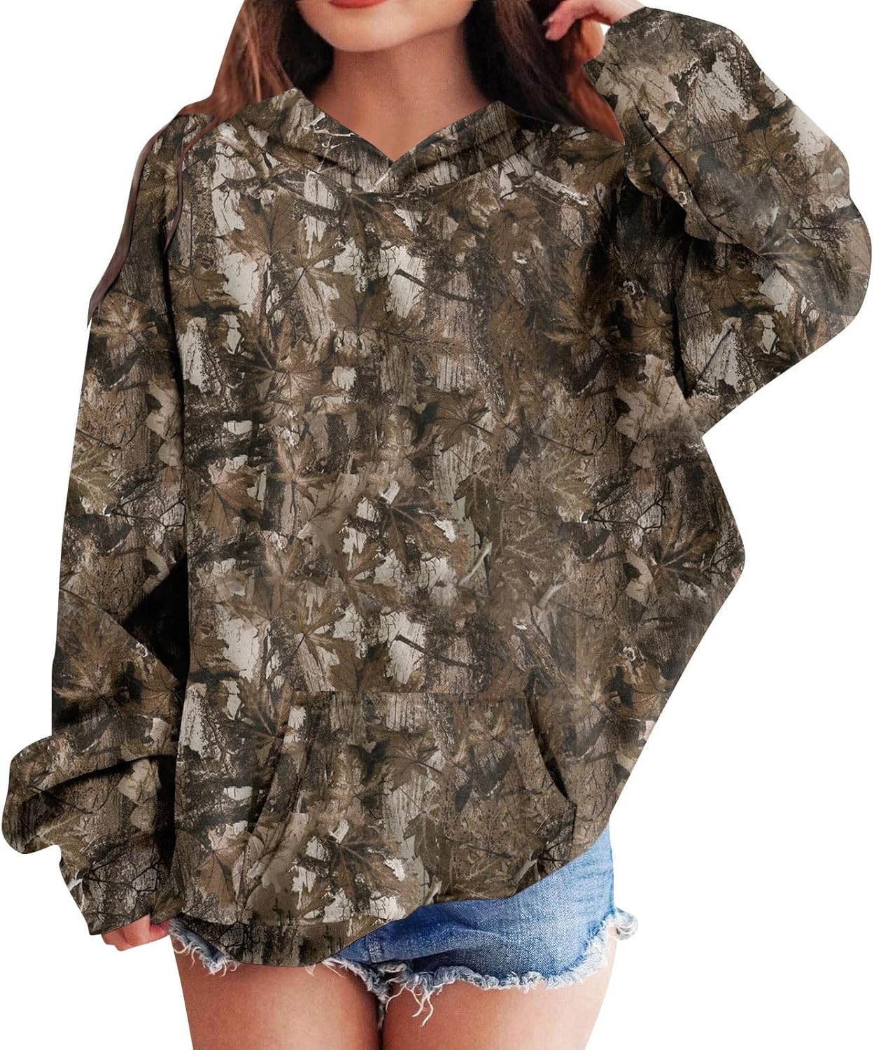 Amazon.com: Camo Hoodies for Kids Boys Girls Cute Sweatshirt Maple Leaf ...