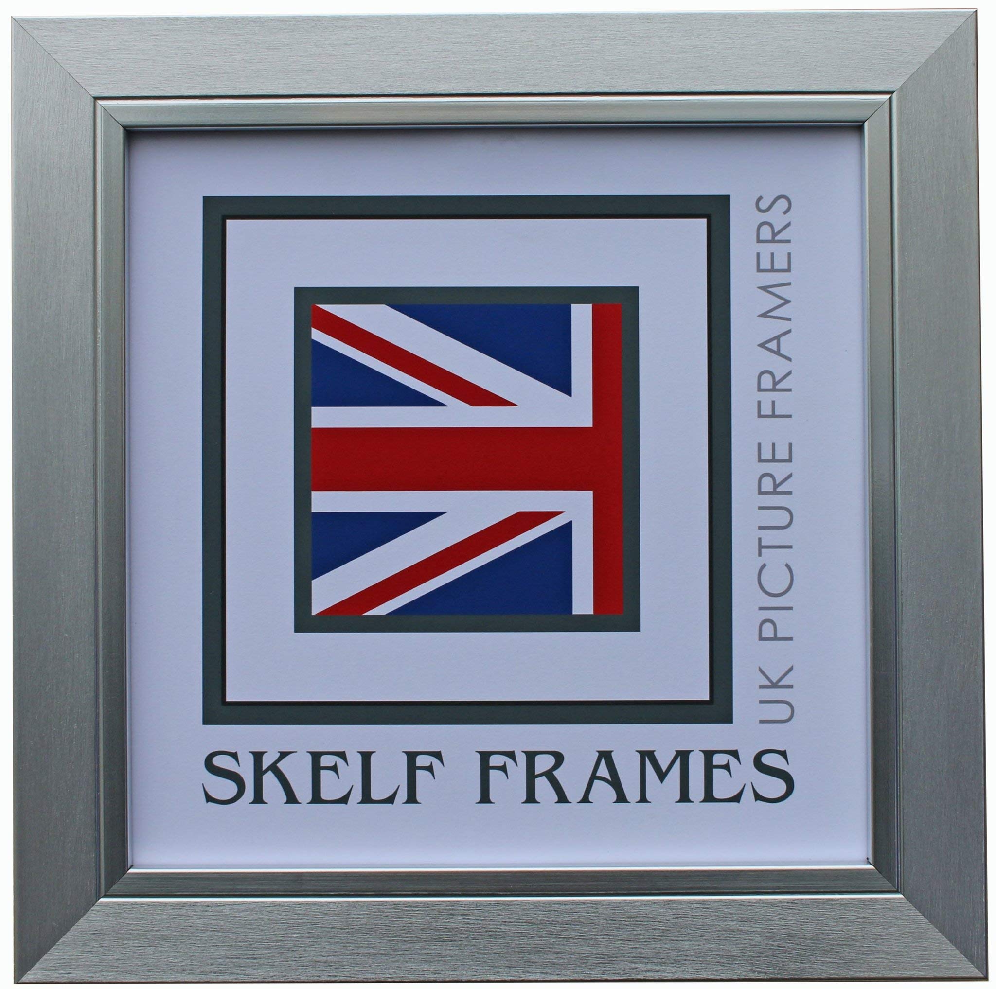 Skelf Frames 500mm x 500mm Square Picture Photo Frame in Brushed Silver ...