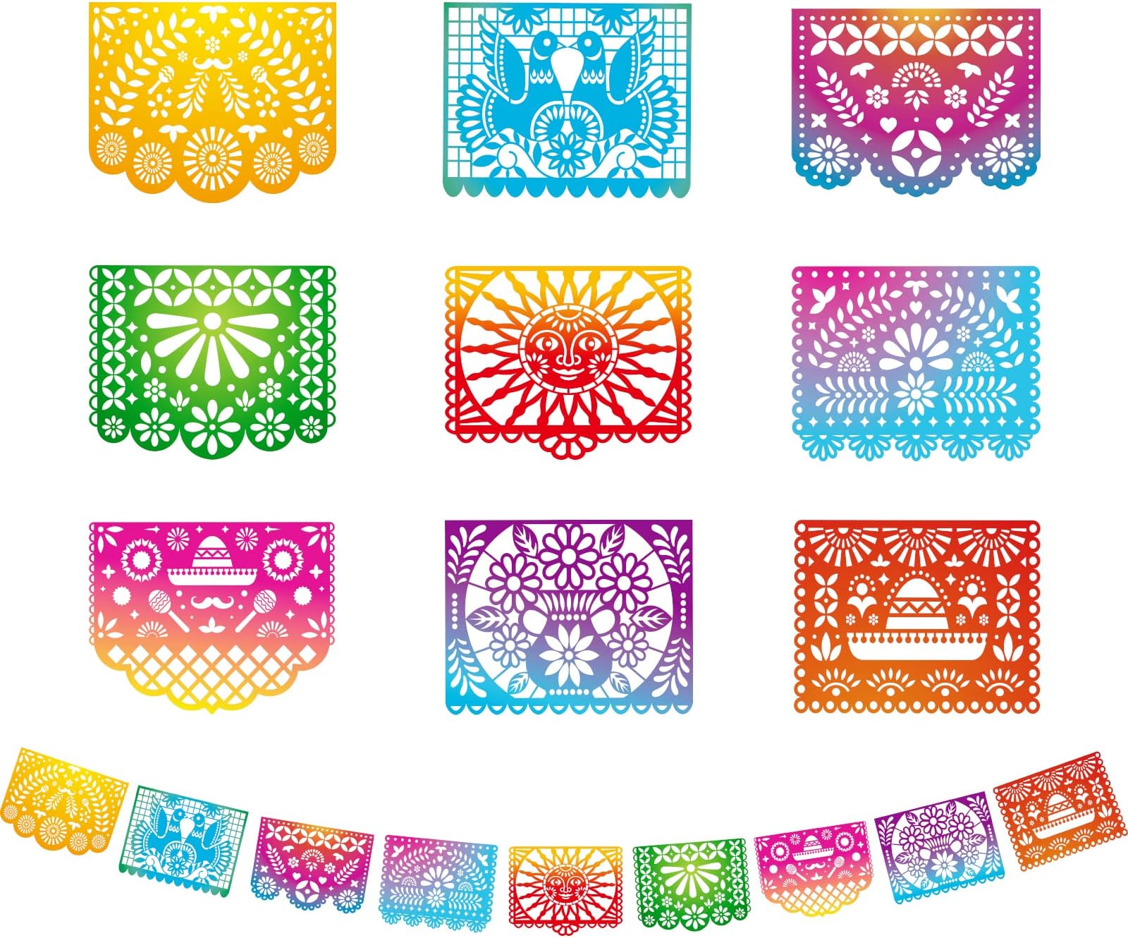 Amazon.com: 5 Pack 82ft Mexican Party Banners (Plastic) Cinco de Mayo ...