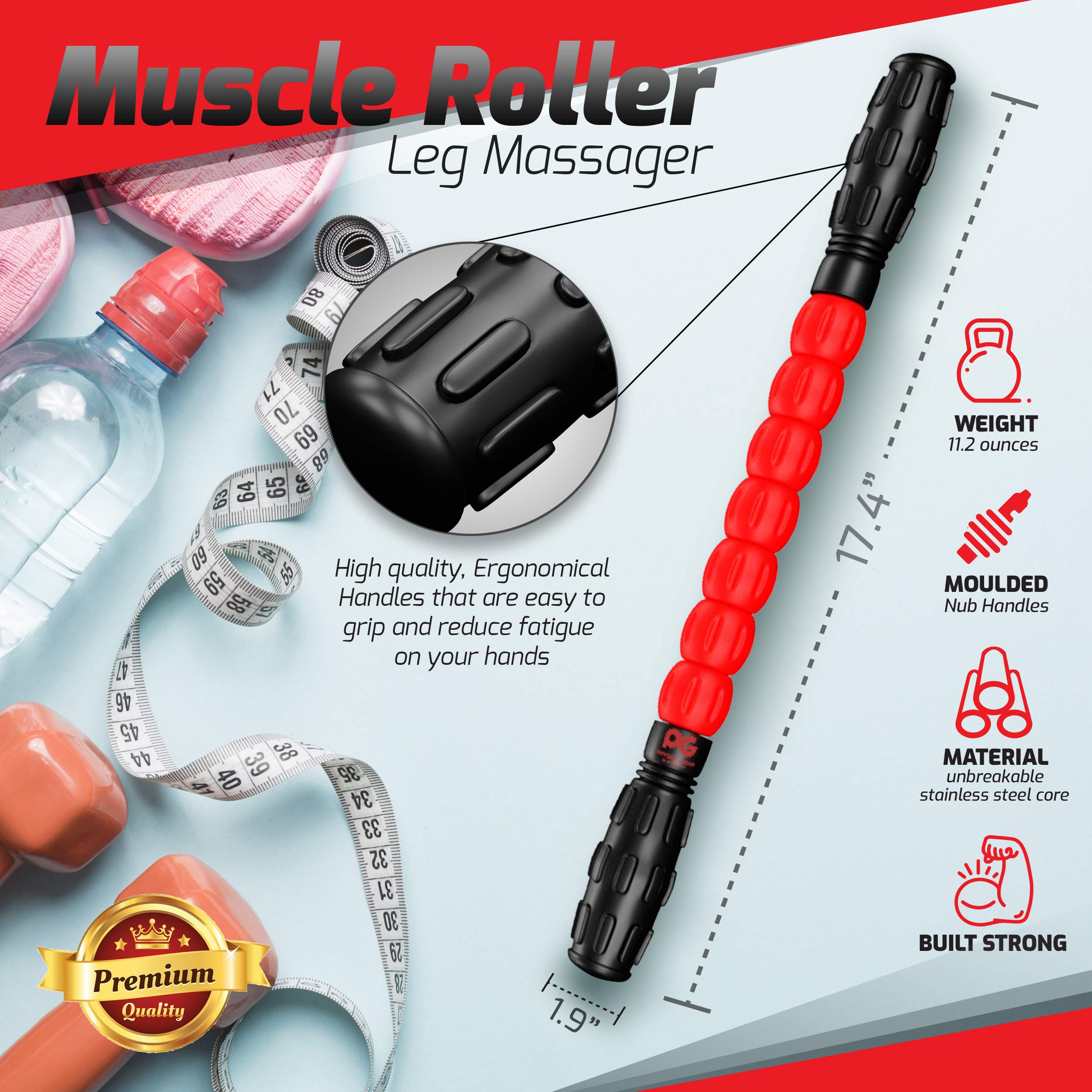 Snapklik.com : Physix Gear Muscle Roller Stick - Deep Tissue Massage ...