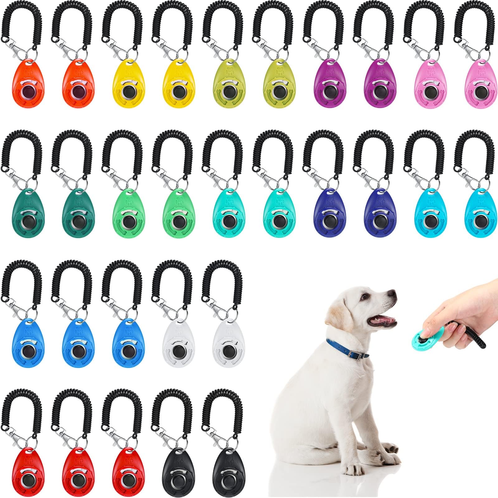 Amazon.com : Frienda 9 Pieces Dog Training Clicker with Wrist Strap Pet ...