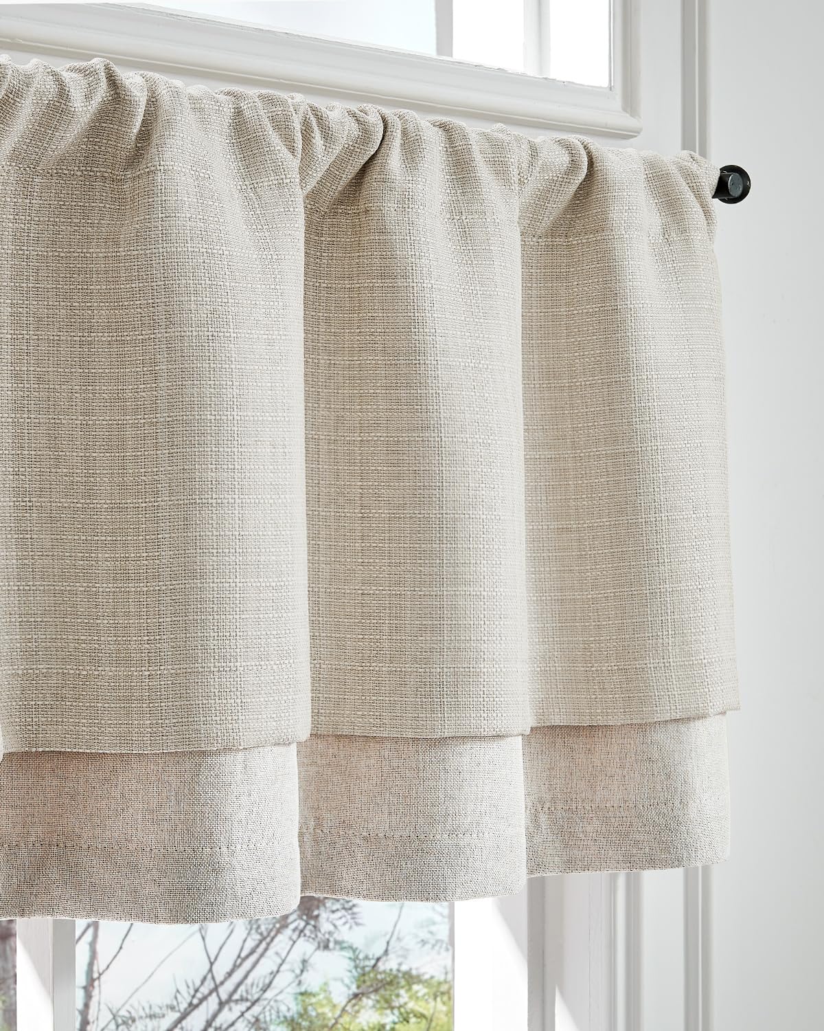 Amazon.com: jinchan Valance Curtain Light Reducing Kitchen Valance for ...