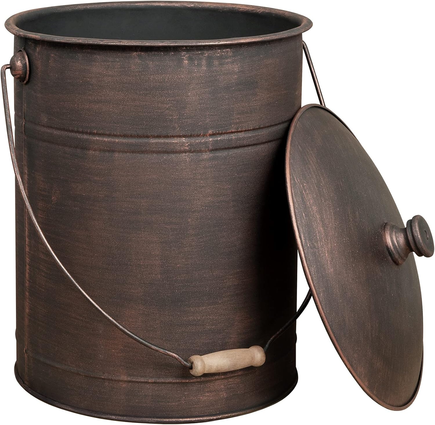 Amazon.com: Amagabeli Ash Bucket with Lid Outdoor and Indoor Coal ...