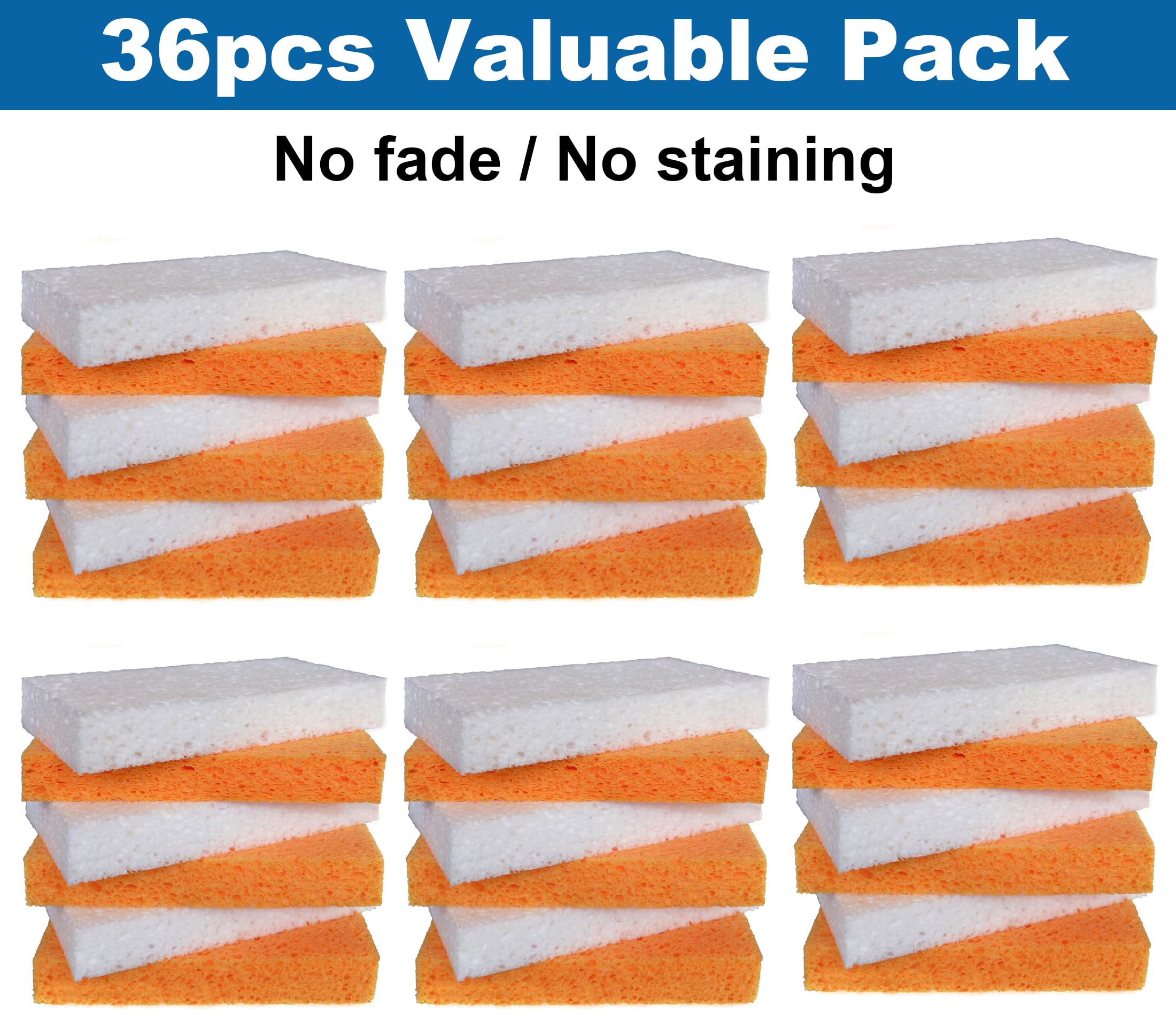 Snapklik.com : 36 Pack Large Pop Up Sponges Kitchen For Dishes ...