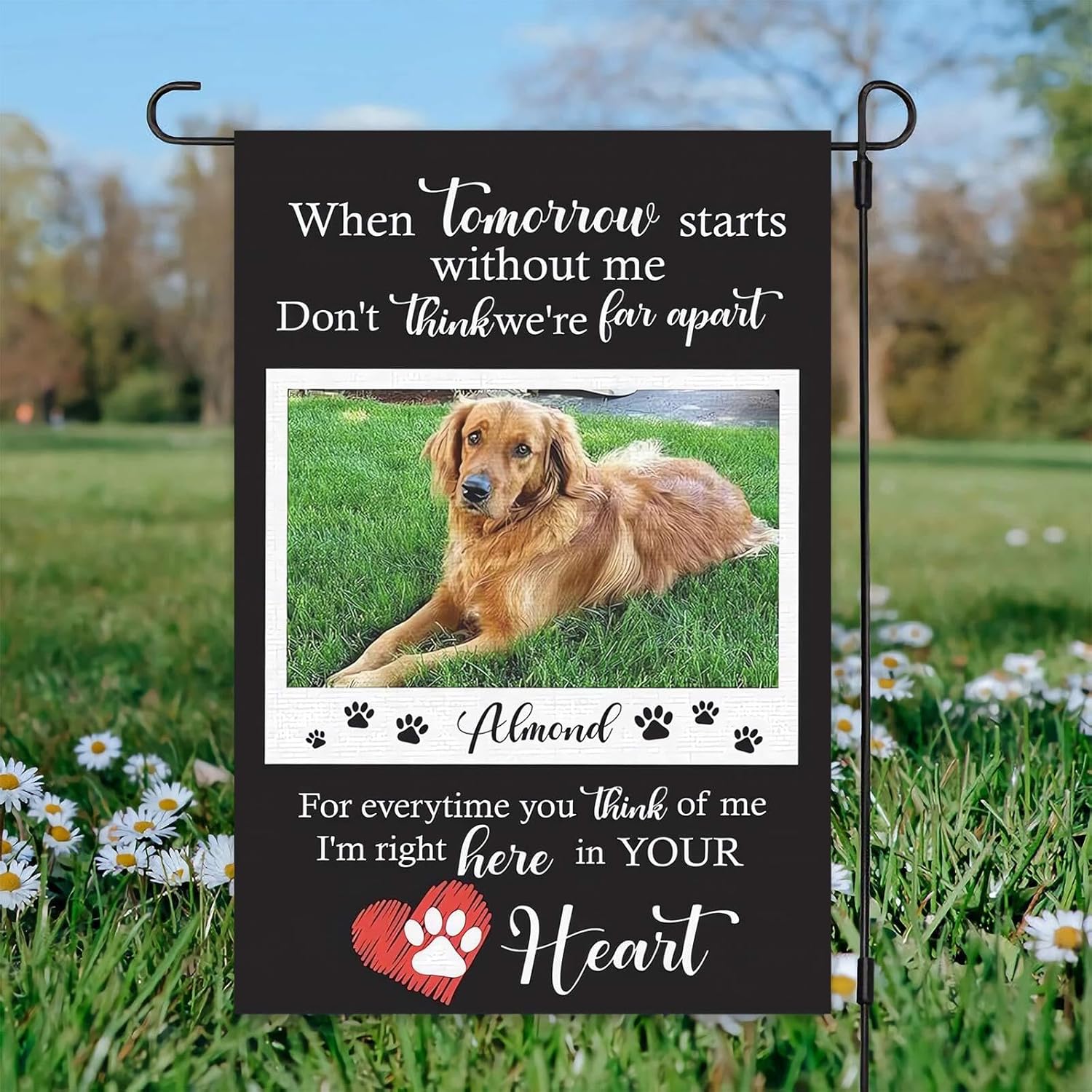 Amazon.com : Custom Memorial Flag,Personalized Pet Dog Memorial Garden ...