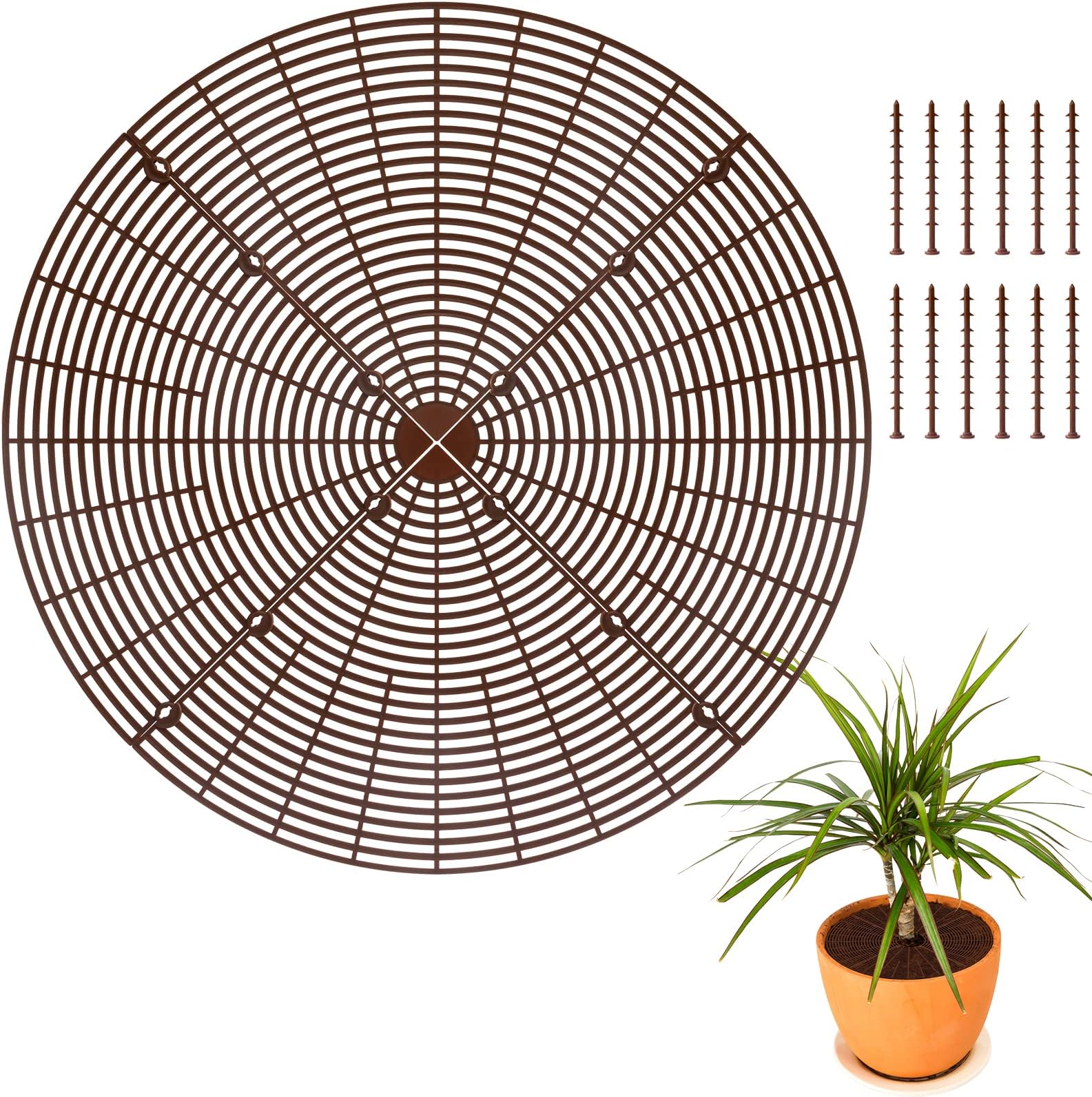 Amazon.com: Plant Pot Grid Flower Pot Cover Baby Safety to Protect ...