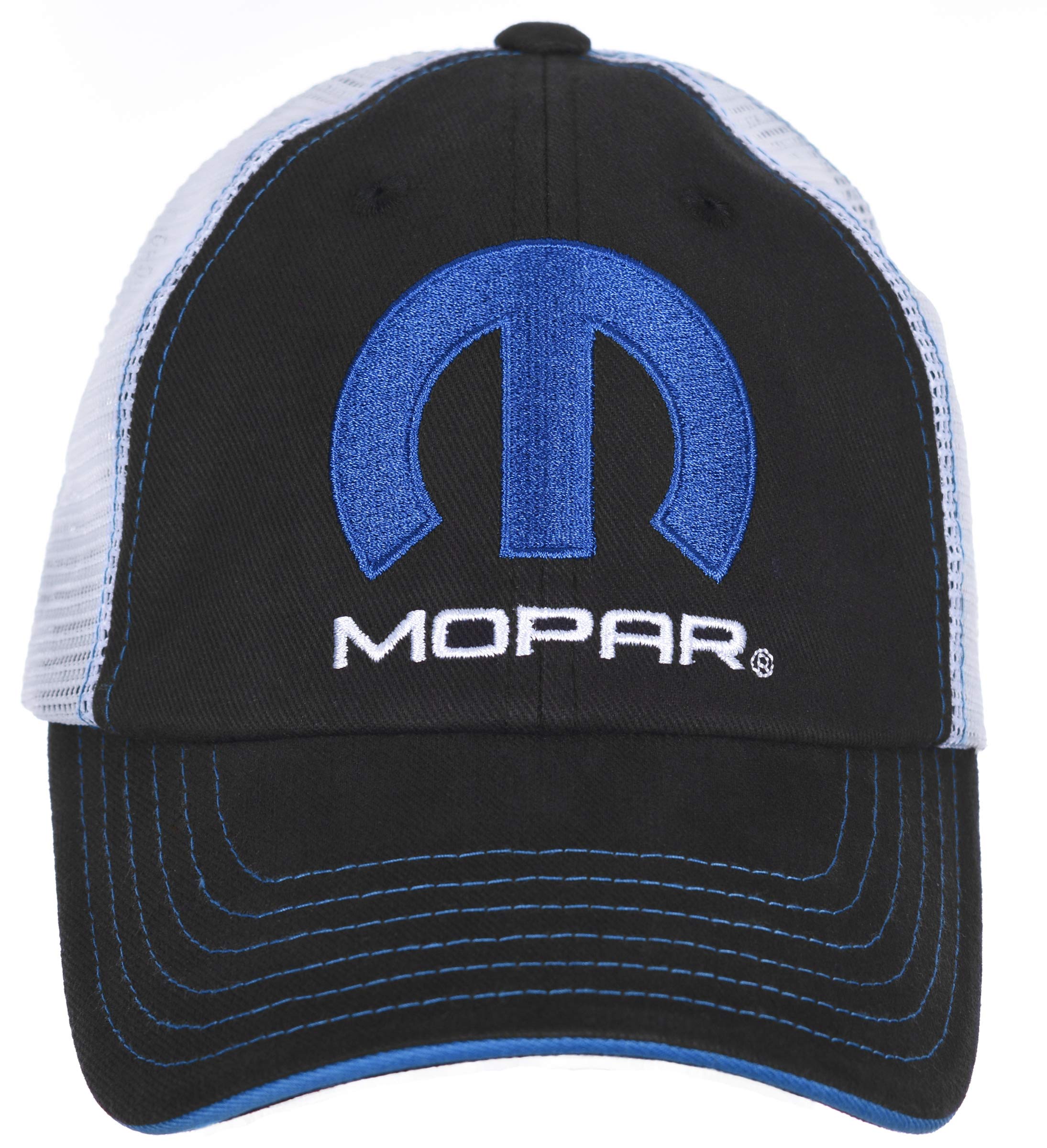 Checkered Flag Men's Mopar Cap Adjustable Black & White Mesh Back ...