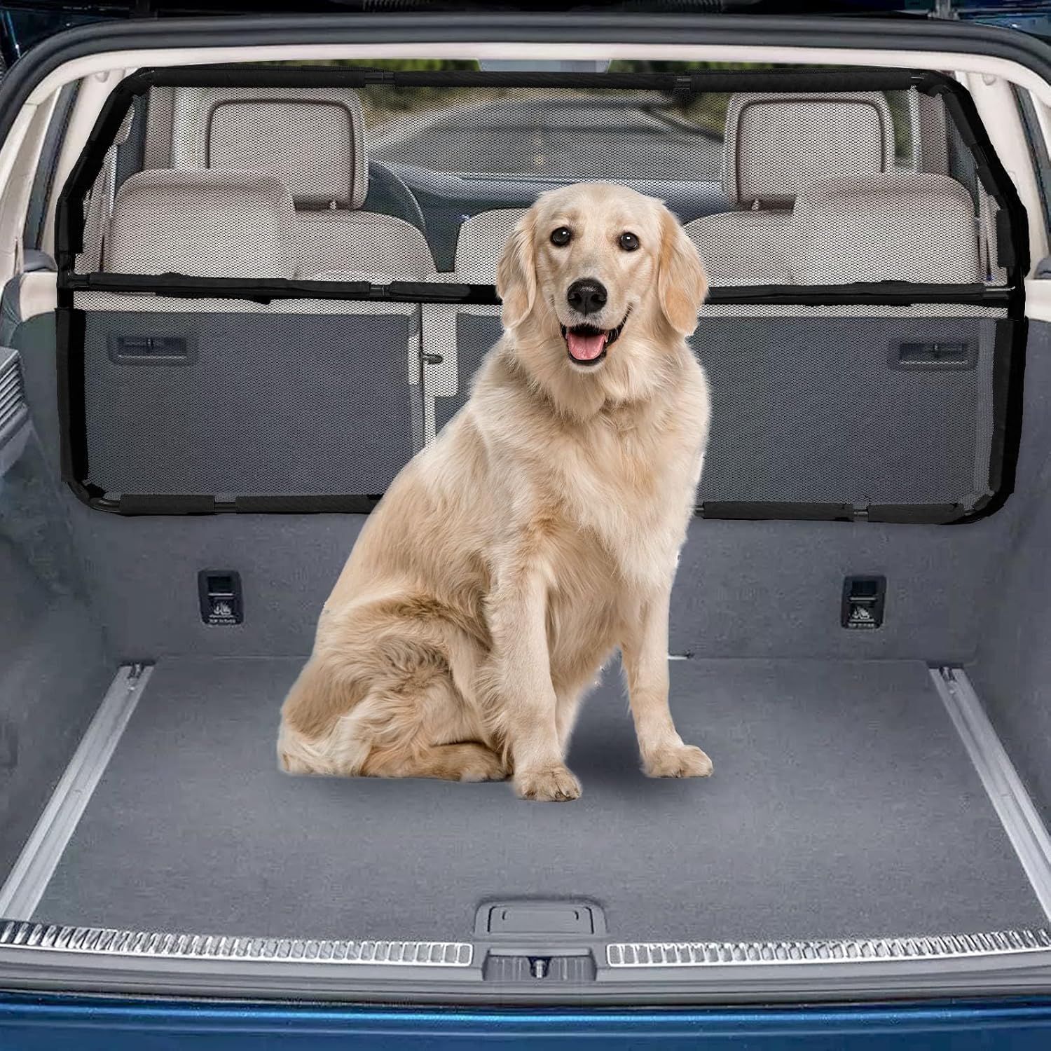 Dog Car Barrier Escape-Proof, 46" Wide Car Divider for 3rd Row Seats ...