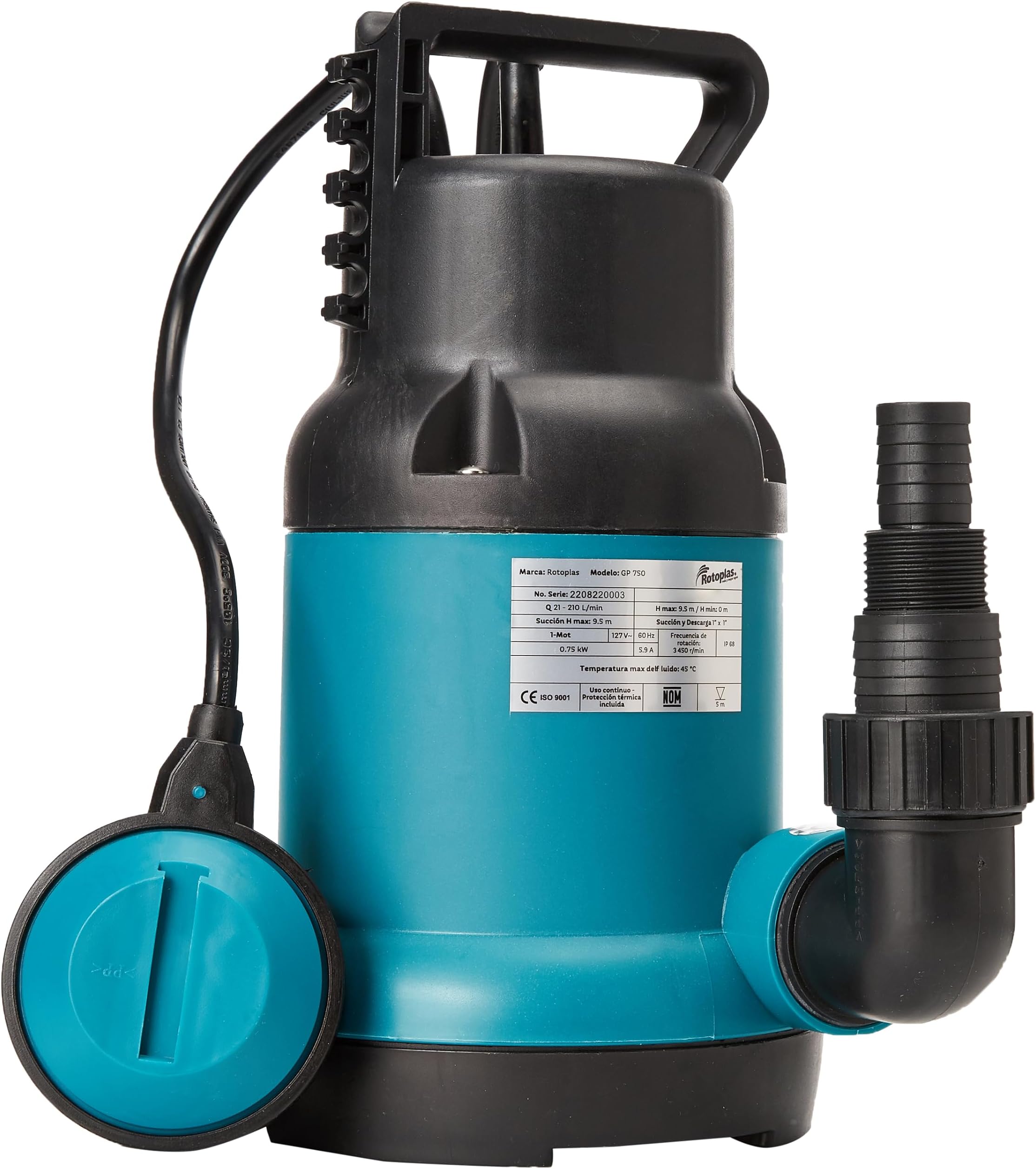Rotoplas 320067 Bomba Sumergible 1 Hp, Azul : Amazon.com.mx ...